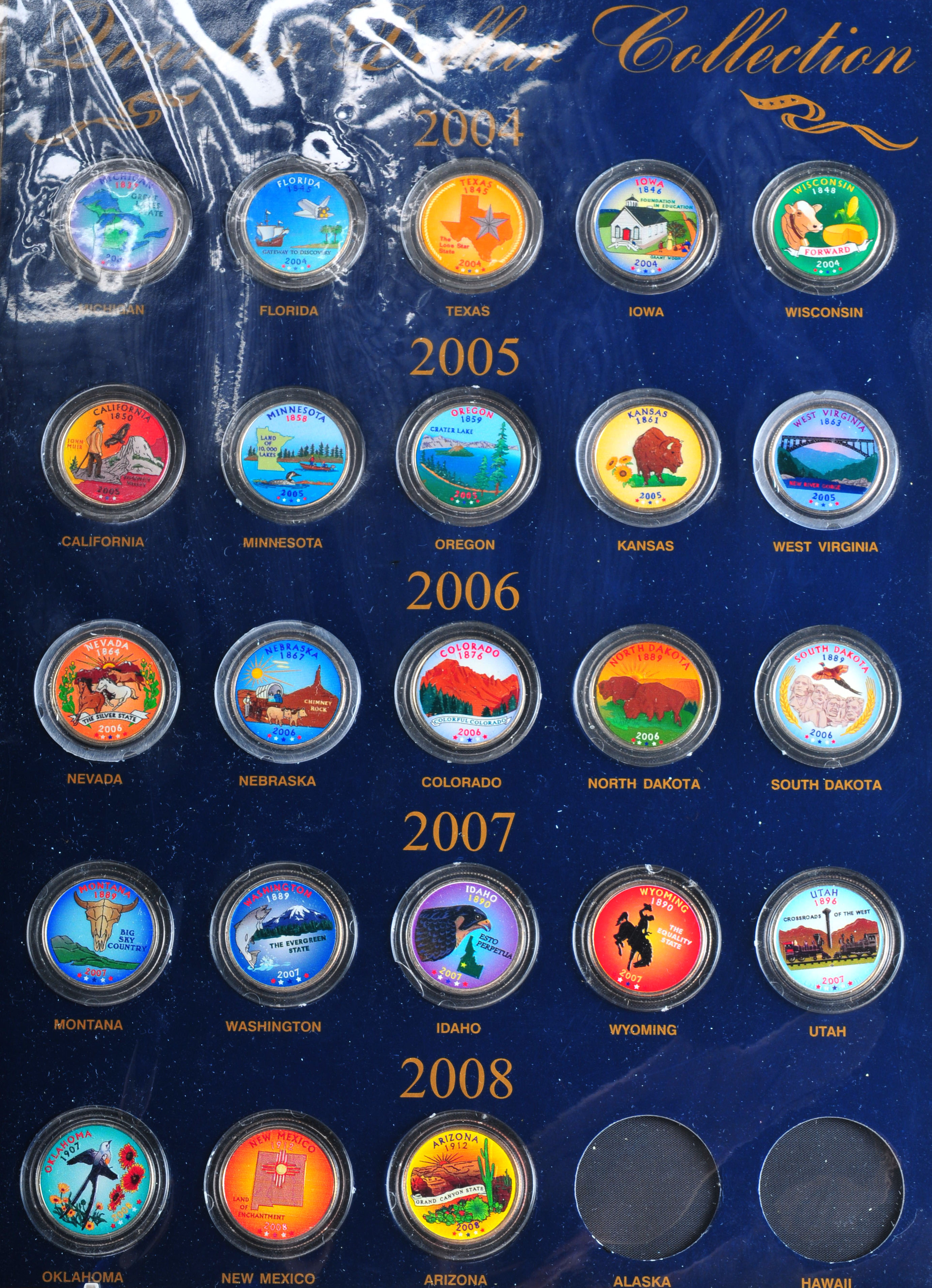 The United States Commemorative Gallery "Colorized State Quarter ...