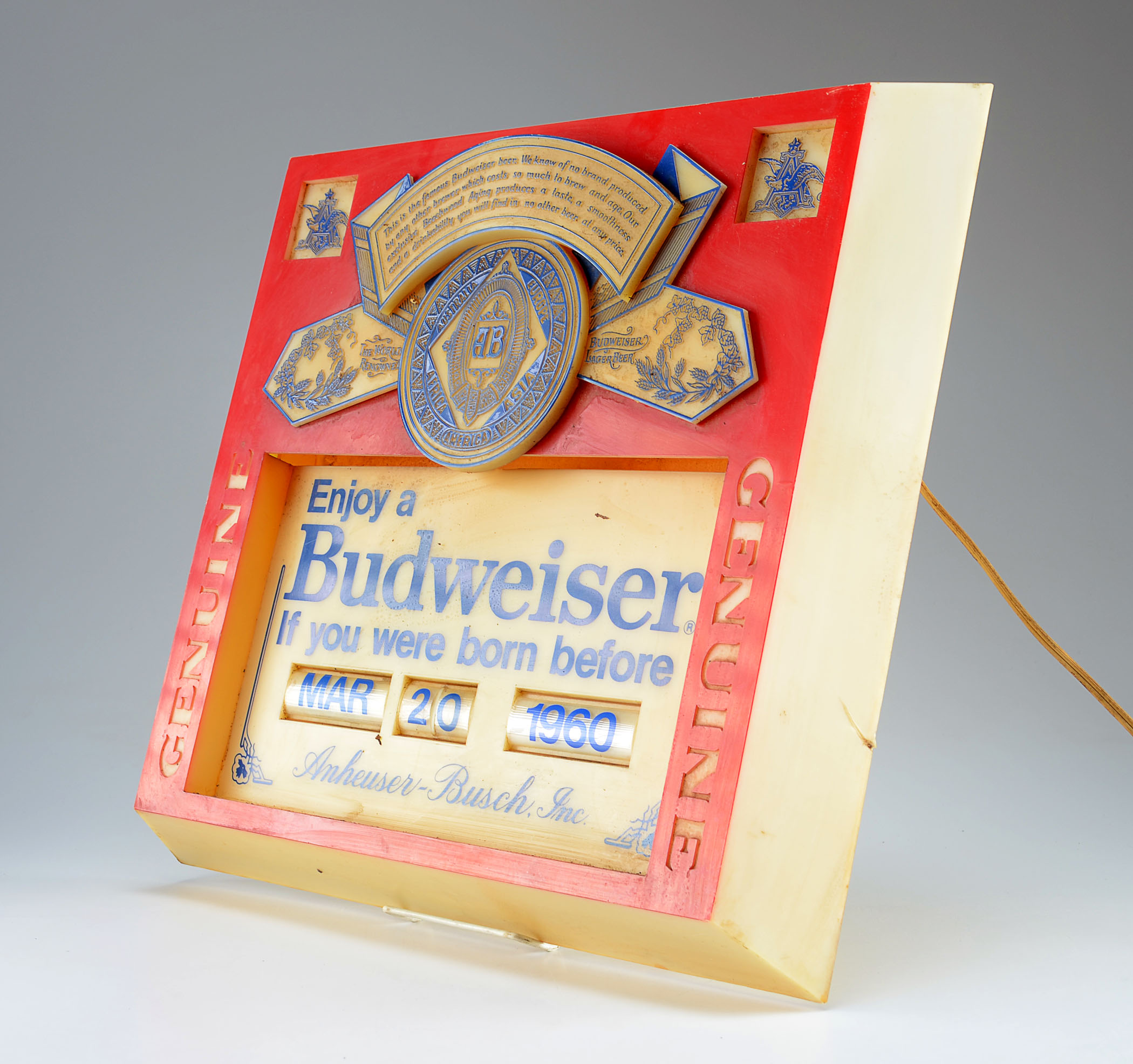 Budweiser 1960's Bar Sign | EBTH