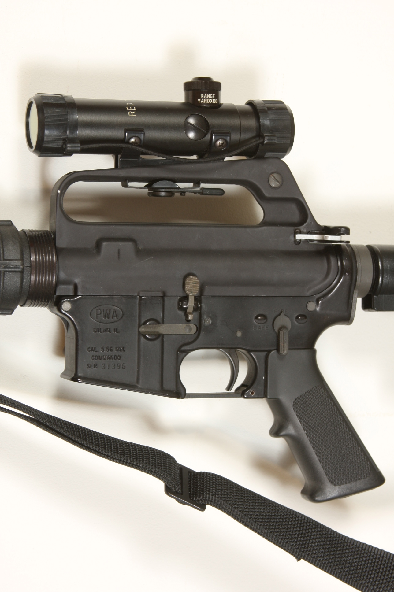 PWA AR 15 carbine 5.56 Caliber semi-automatic rifle with Scope. | EBTH
