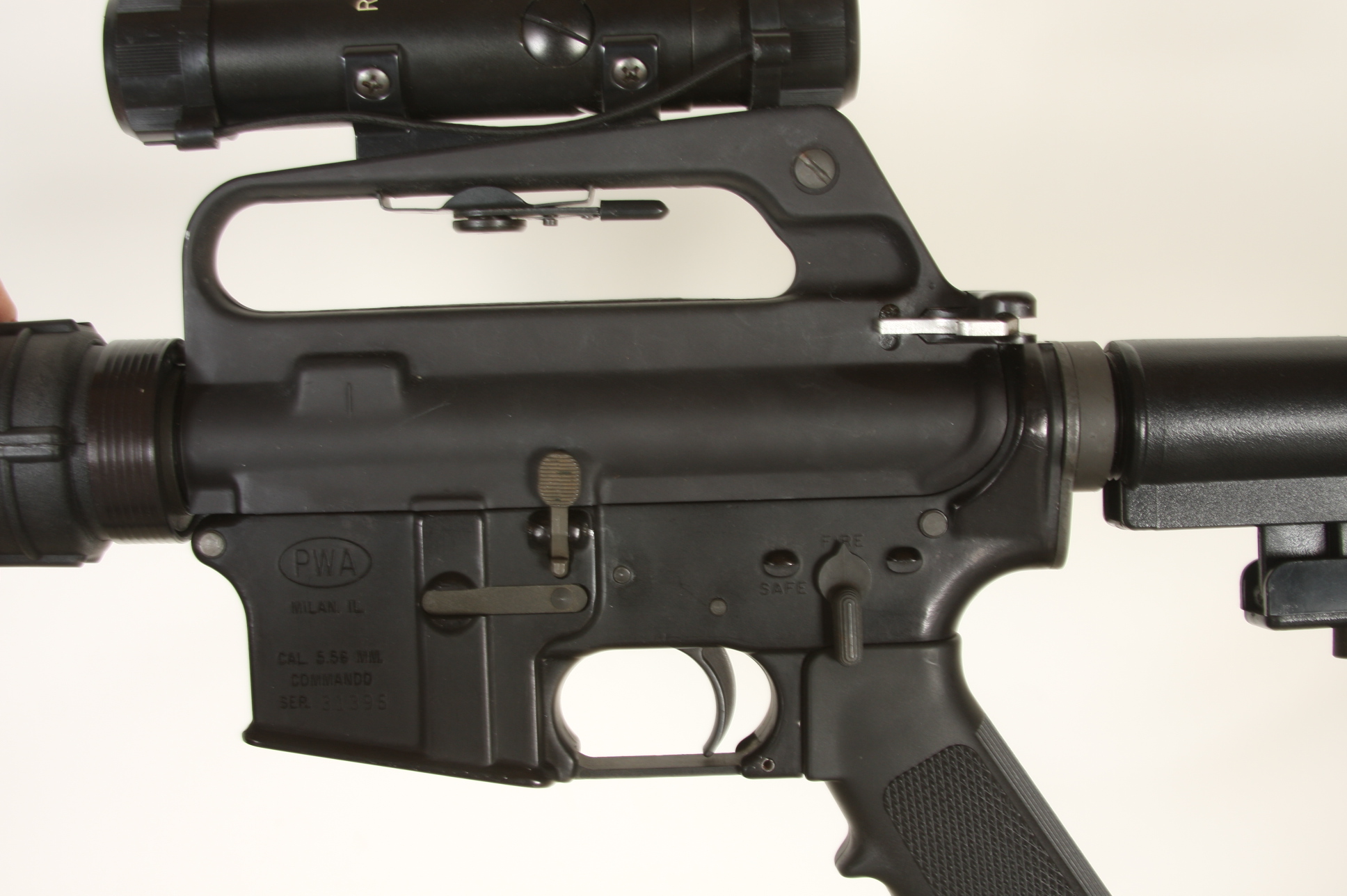 PWA AR 15 carbine 5.56 Caliber semi-automatic rifle with Scope. | EBTH