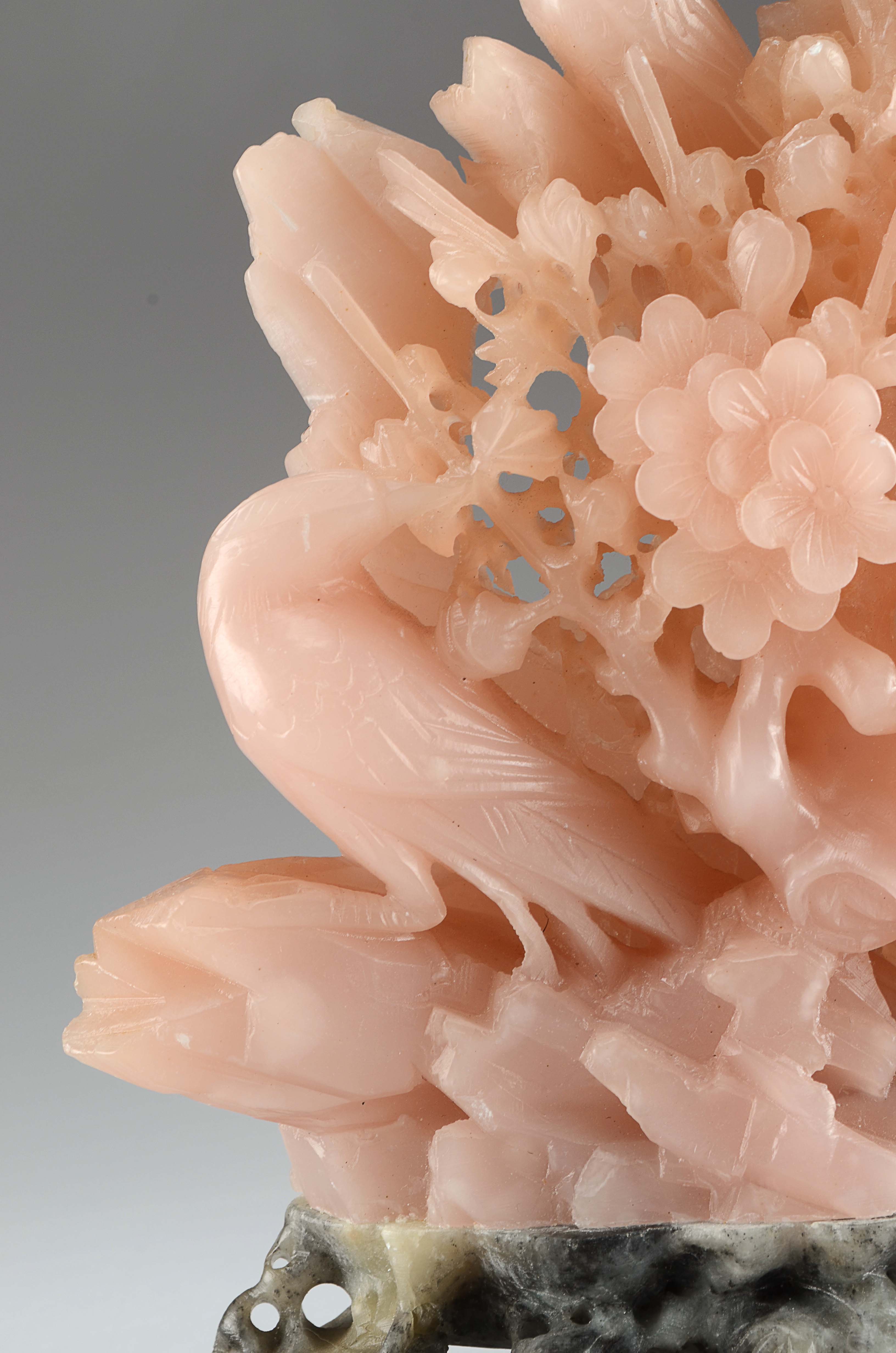 Pink Soapstone Sculpture | EBTH