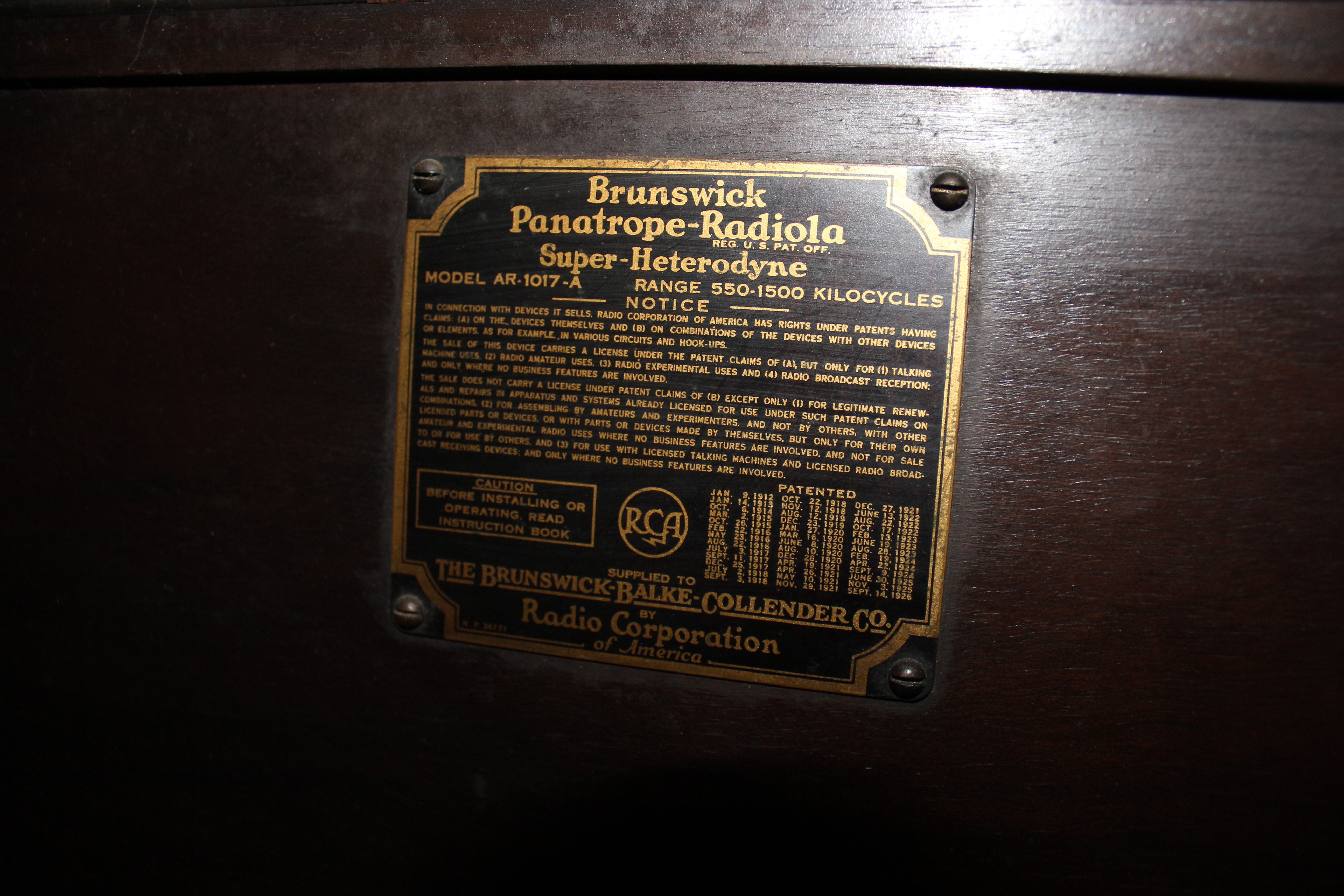 Rare 1926 Brunswick Panatrope Radiola Phonograph | EBTH