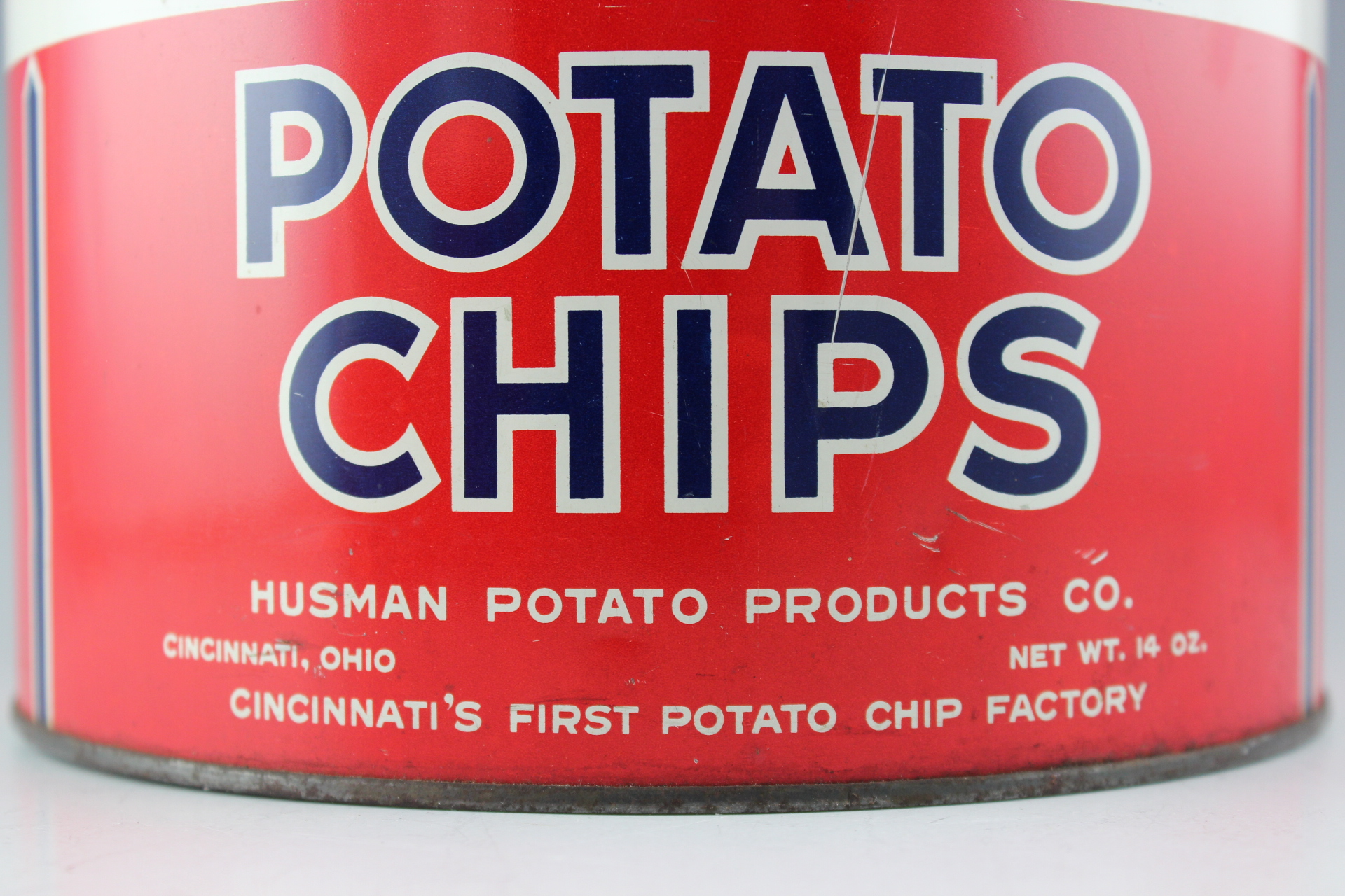 Two Vintage Husman's Potato Chip Tins | EBTH