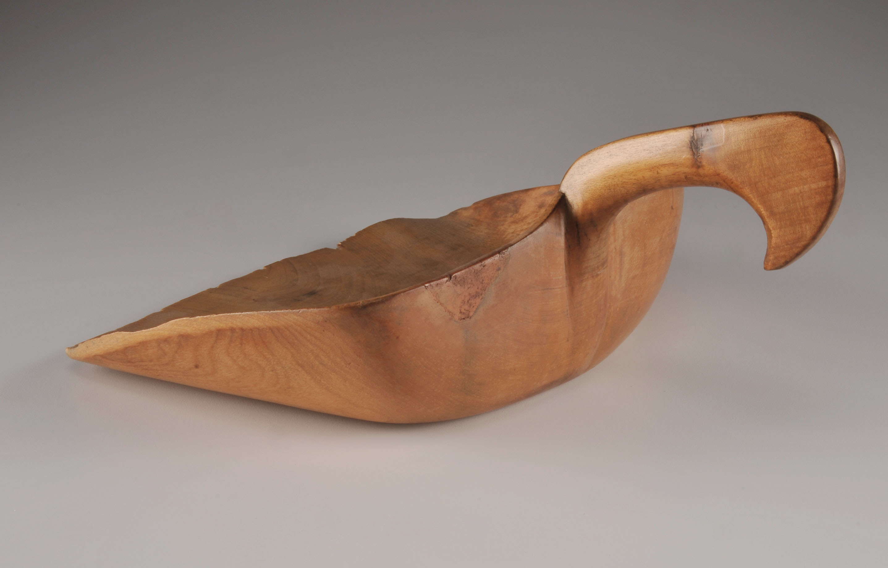 Hand Carved Wooden Dust Pan | EBTH