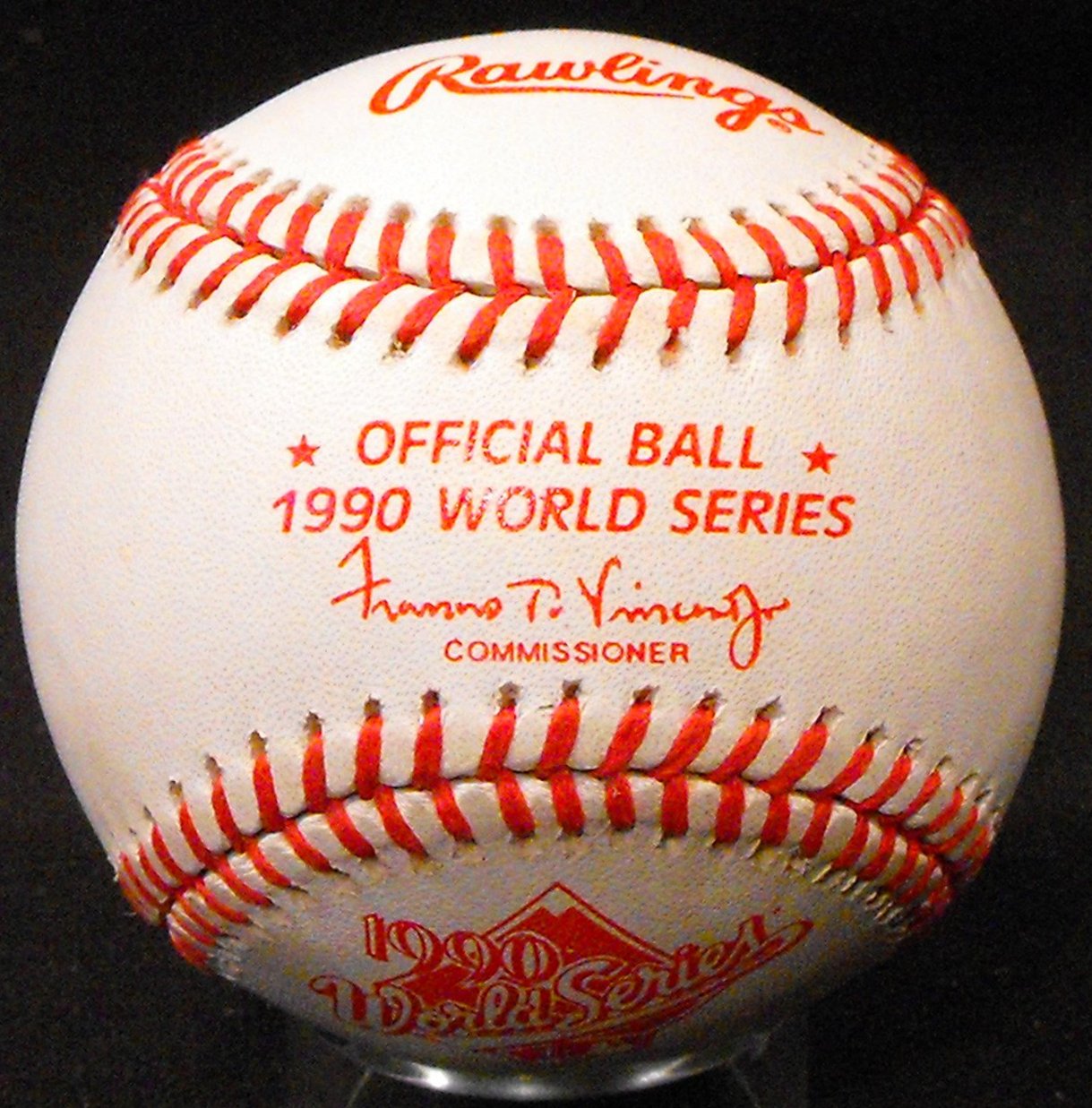 1990 Official Rawlings World Series Baseball & (2) 1990 Reds Kahn's ...