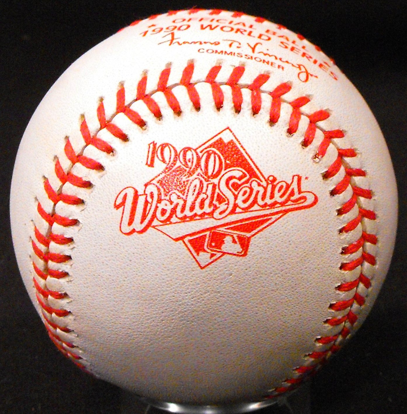 1990 Official Rawlings World Series Baseball & (2) 1990 Reds Kahn's ...