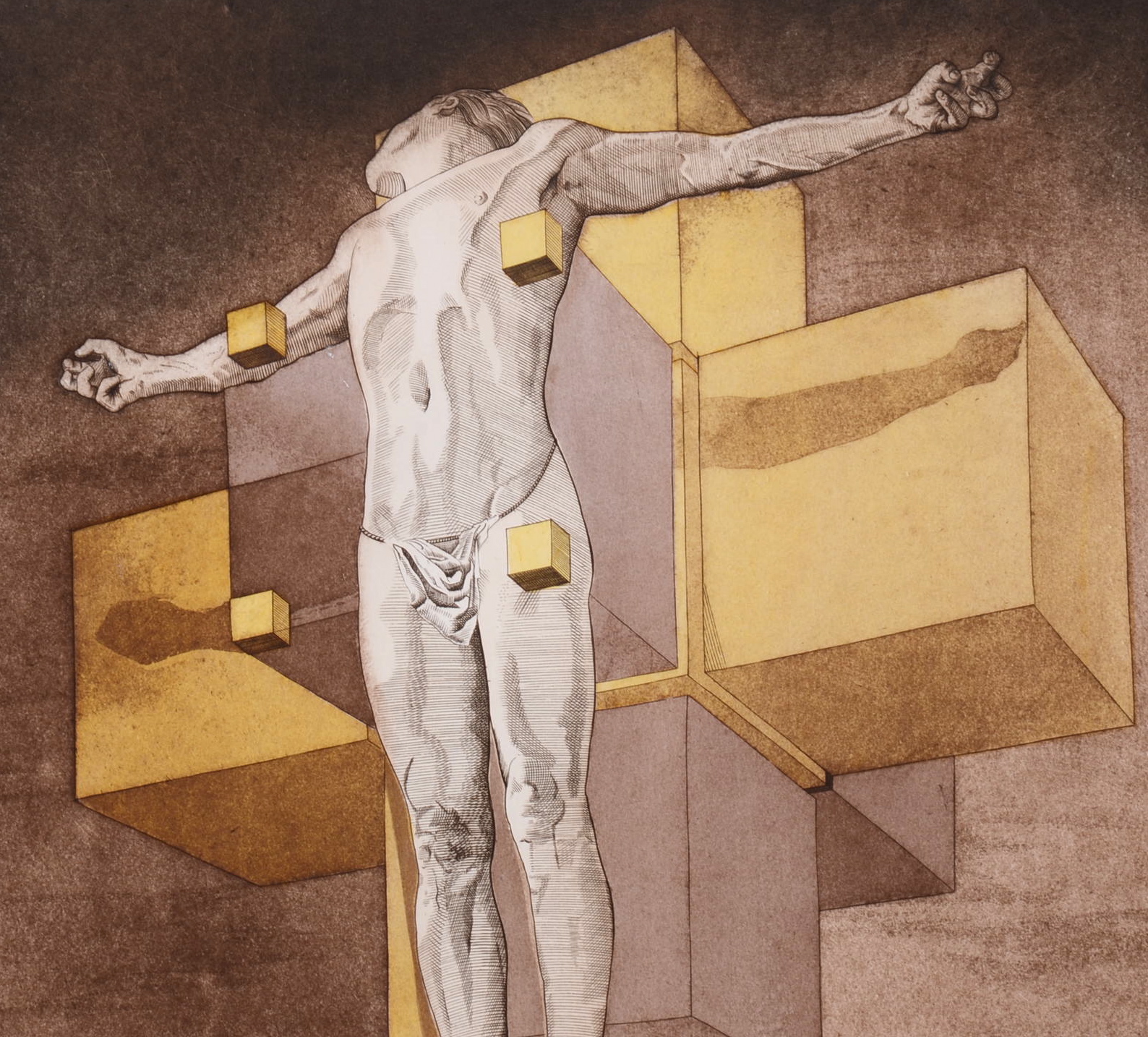 Original Salvador Dali Crucifixion (Corpus Hypercubus) | EBTH