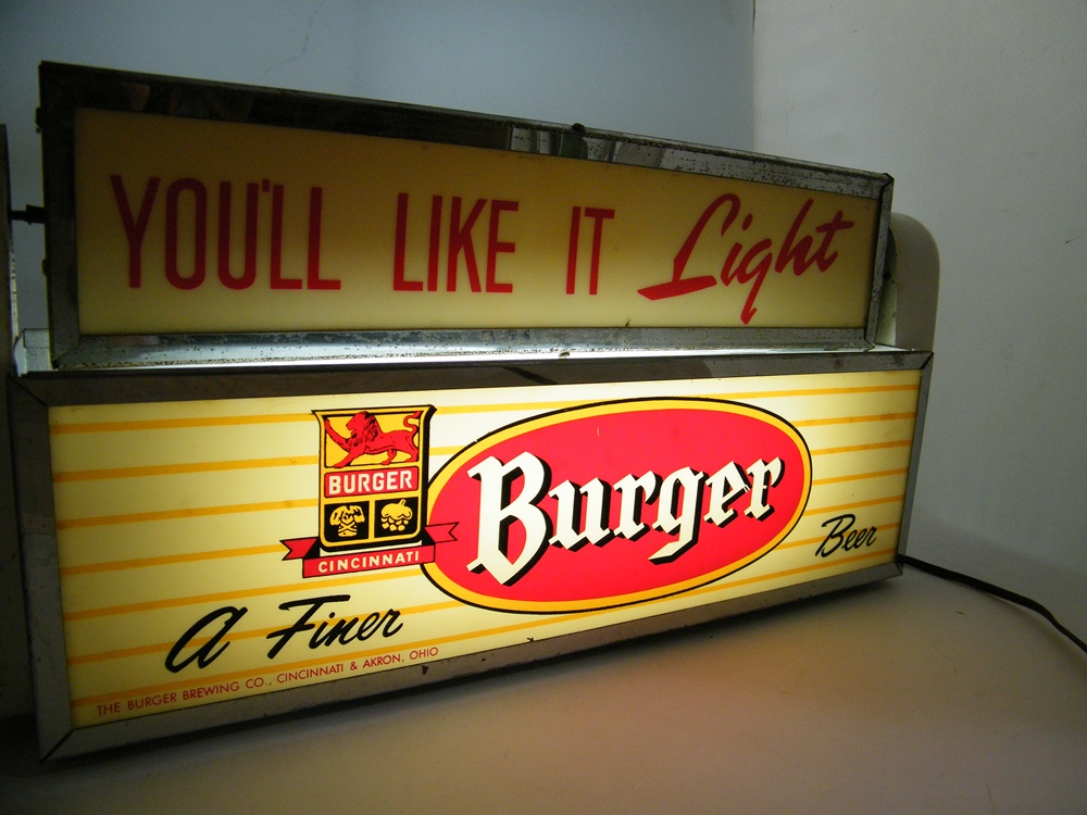 Burger Beer Rotating Beer Sign | EBTH