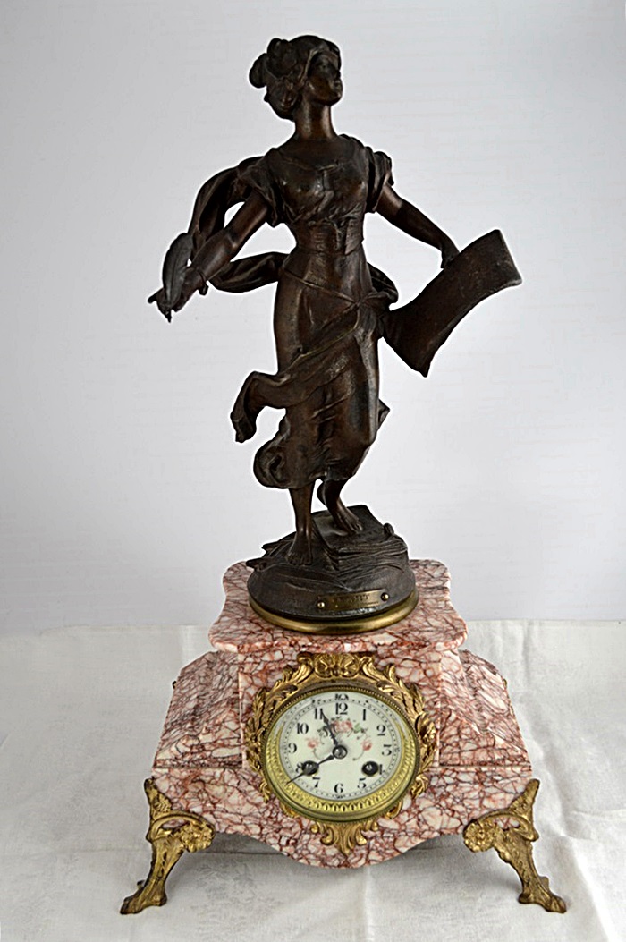 French Mantle Clock, circa 1890, after Rousseau | EBTH