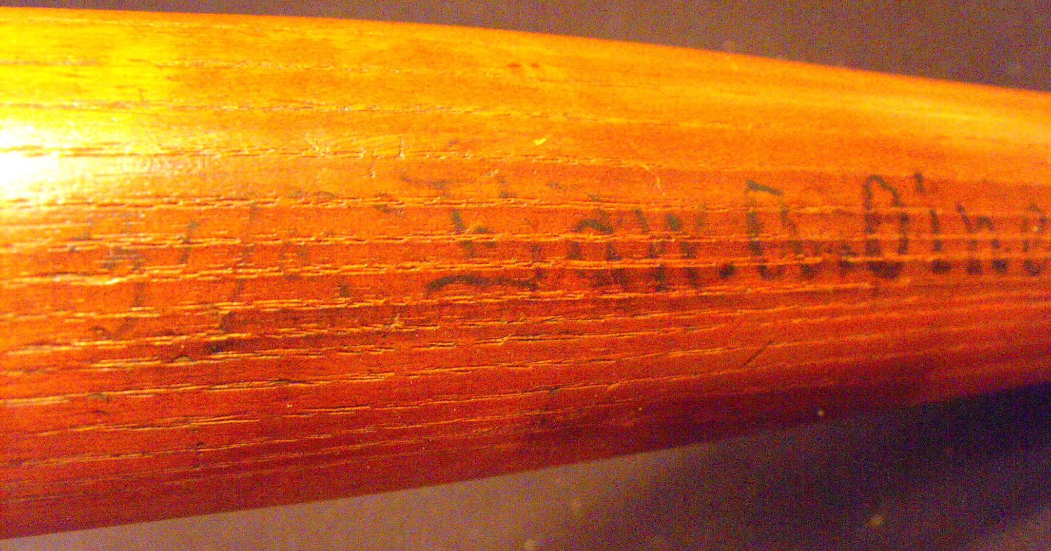 1920s Wood Baseball Bat With Sidewriting | EBTH