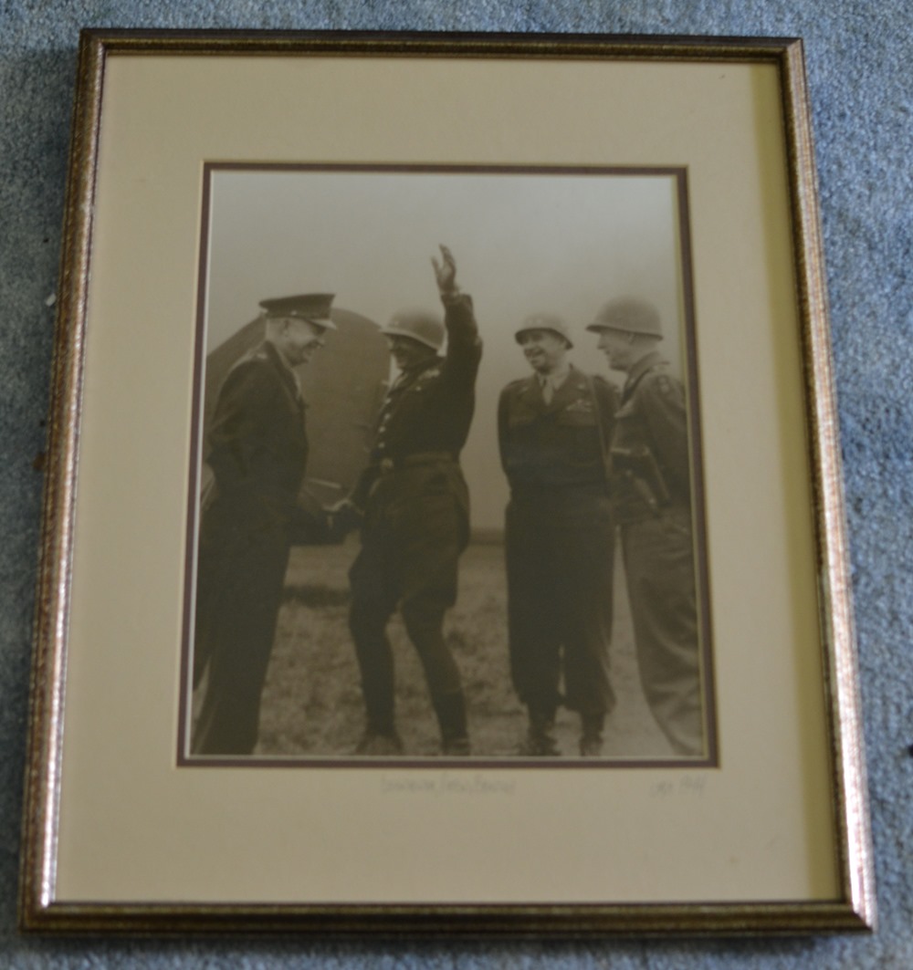 Eisenhower, Patton, and Bradley Framed Photograph | EBTH