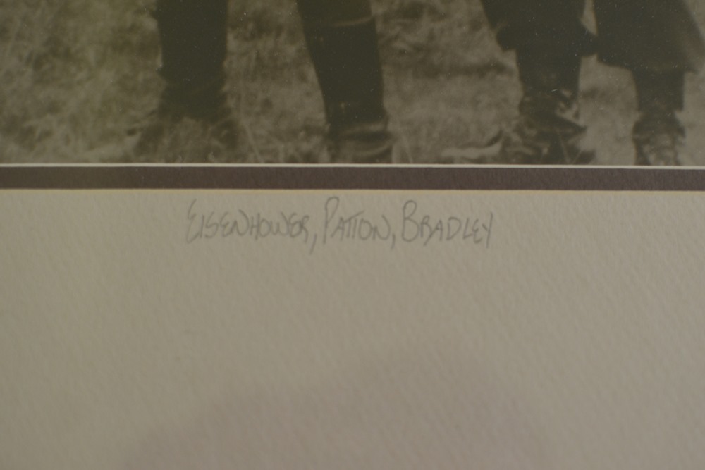 Eisenhower, Patton, and Bradley Framed Photograph | EBTH