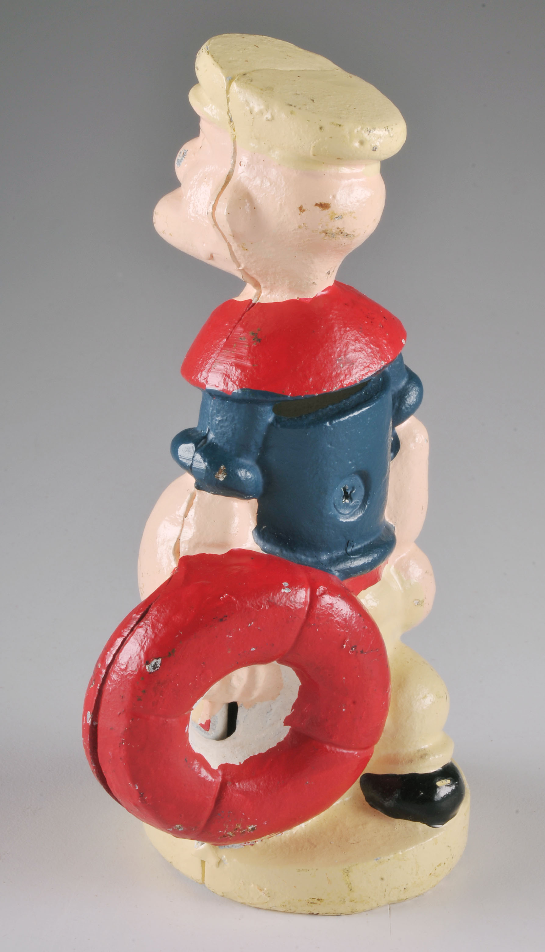 Vintage Painted Cast Iron Popeye Bank | EBTH