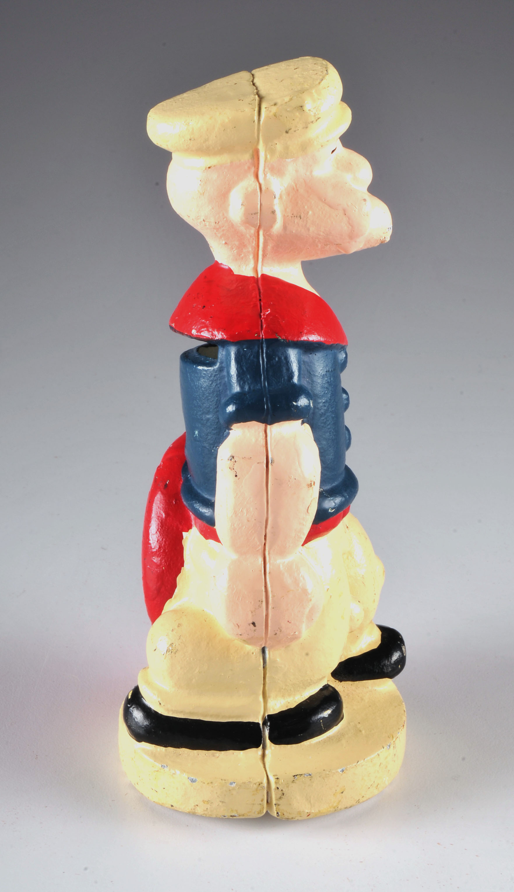 Vintage Painted Cast Iron Popeye Bank | EBTH