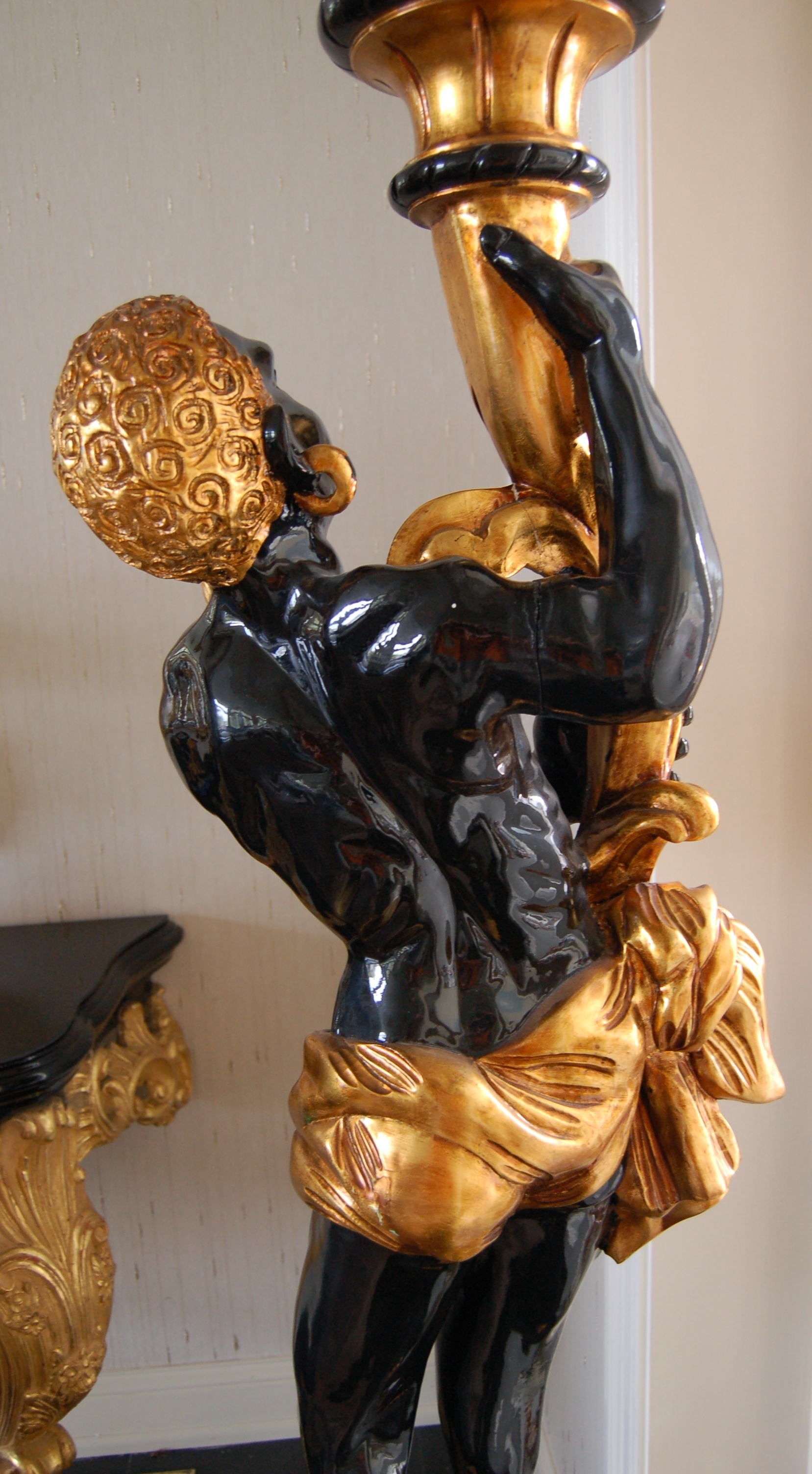 French Blackamoor Torchiere Lamp | EBTH