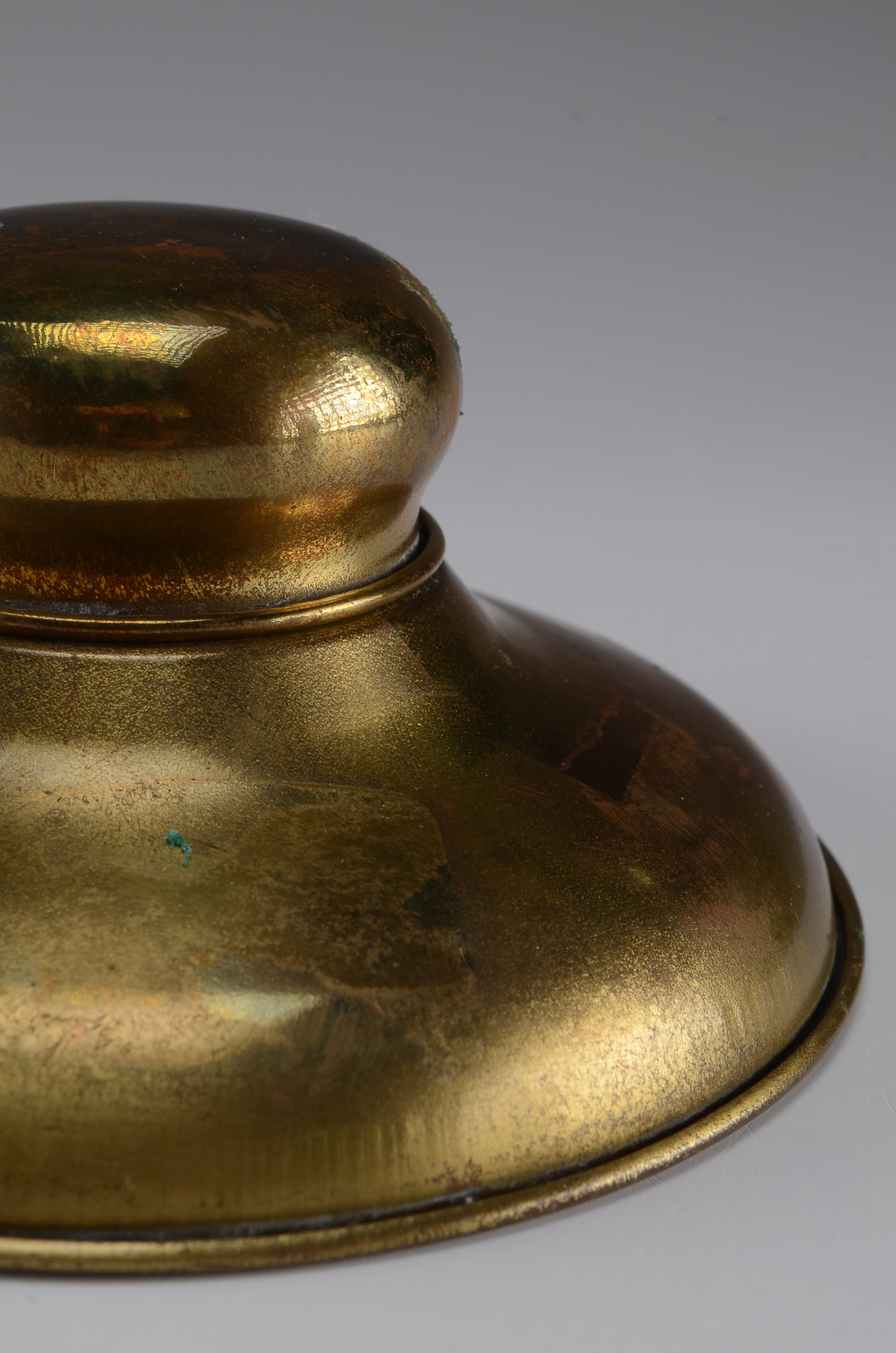 Round Brass Inkwell | EBTH