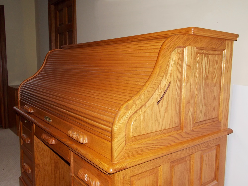 A Solid Oak Roll Top Computer Desk by "Winners Only Inc." | EBTH