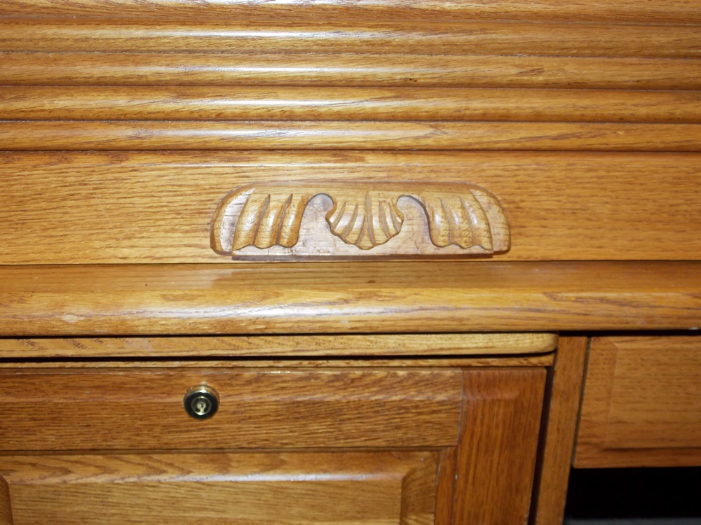 A Solid Oak Roll Top Computer Desk by "Winners Only Inc." | EBTH