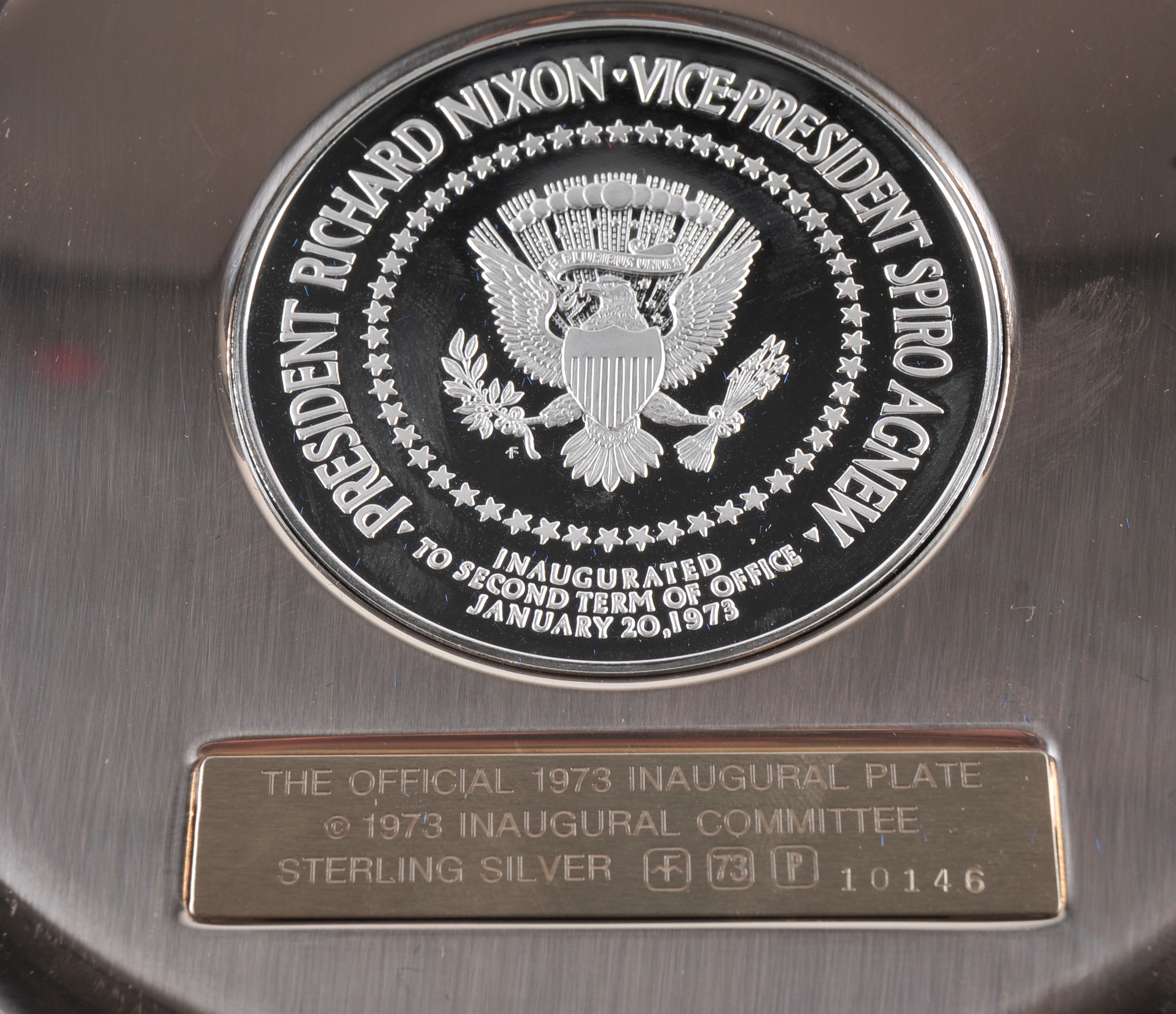 1973 Sterling Silver Presidential Inaugural Plate | EBTH