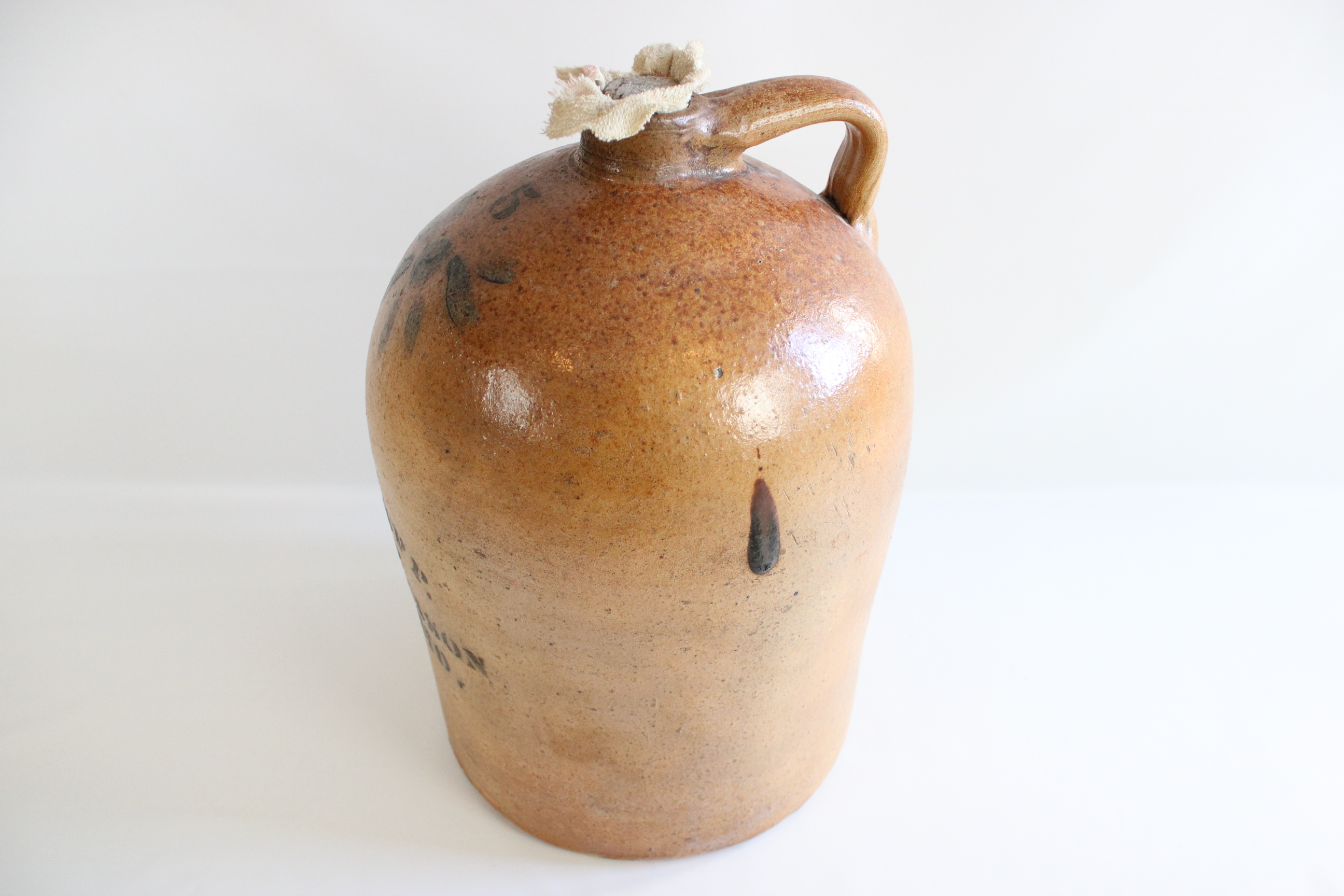 Antique 5 Gallon Stoneware Jug & Cork "WM. Rupp. Mfr., Harrison, Ohio ...