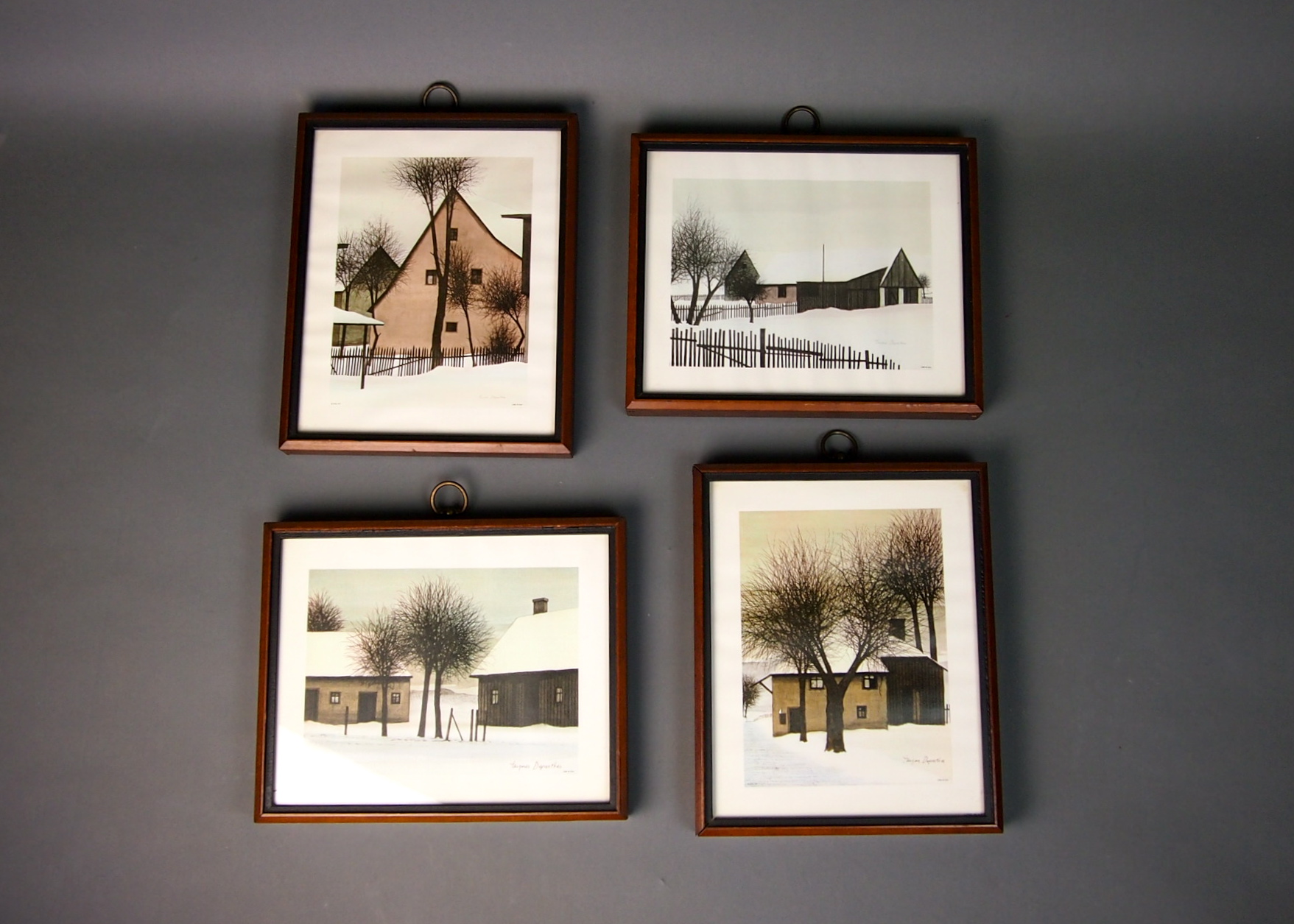 Four Framed Jacques Deperthes Signed Lithograph Prints | EBTH