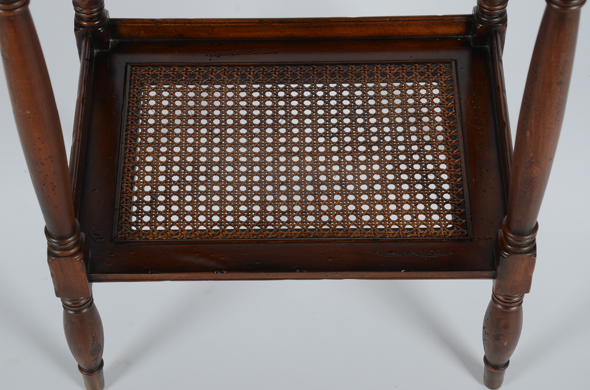 Side Table with Cane Lower Shelf | EBTH