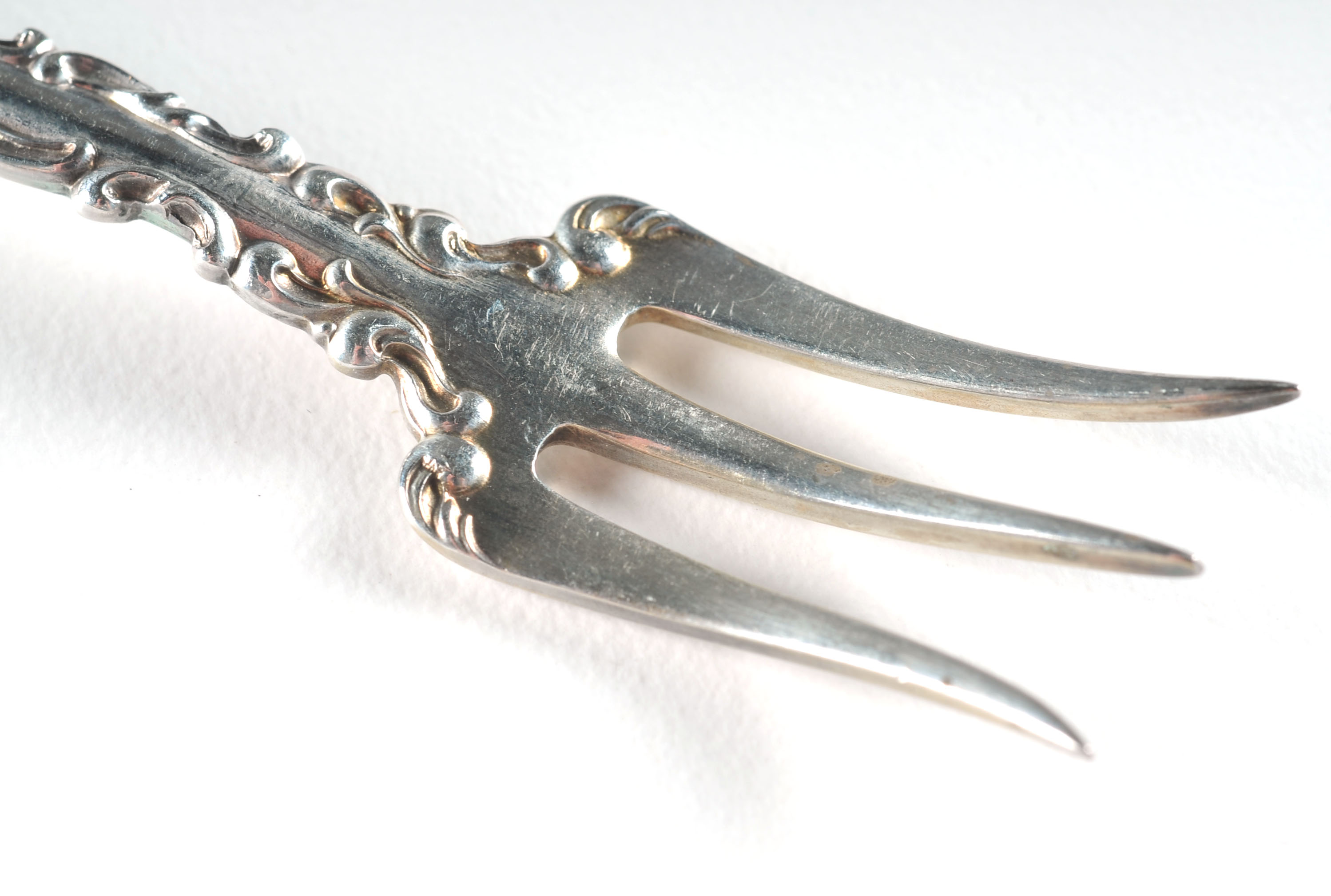 Set of Twelve C. Oskamp Small Sterling Lemon Forks | EBTH