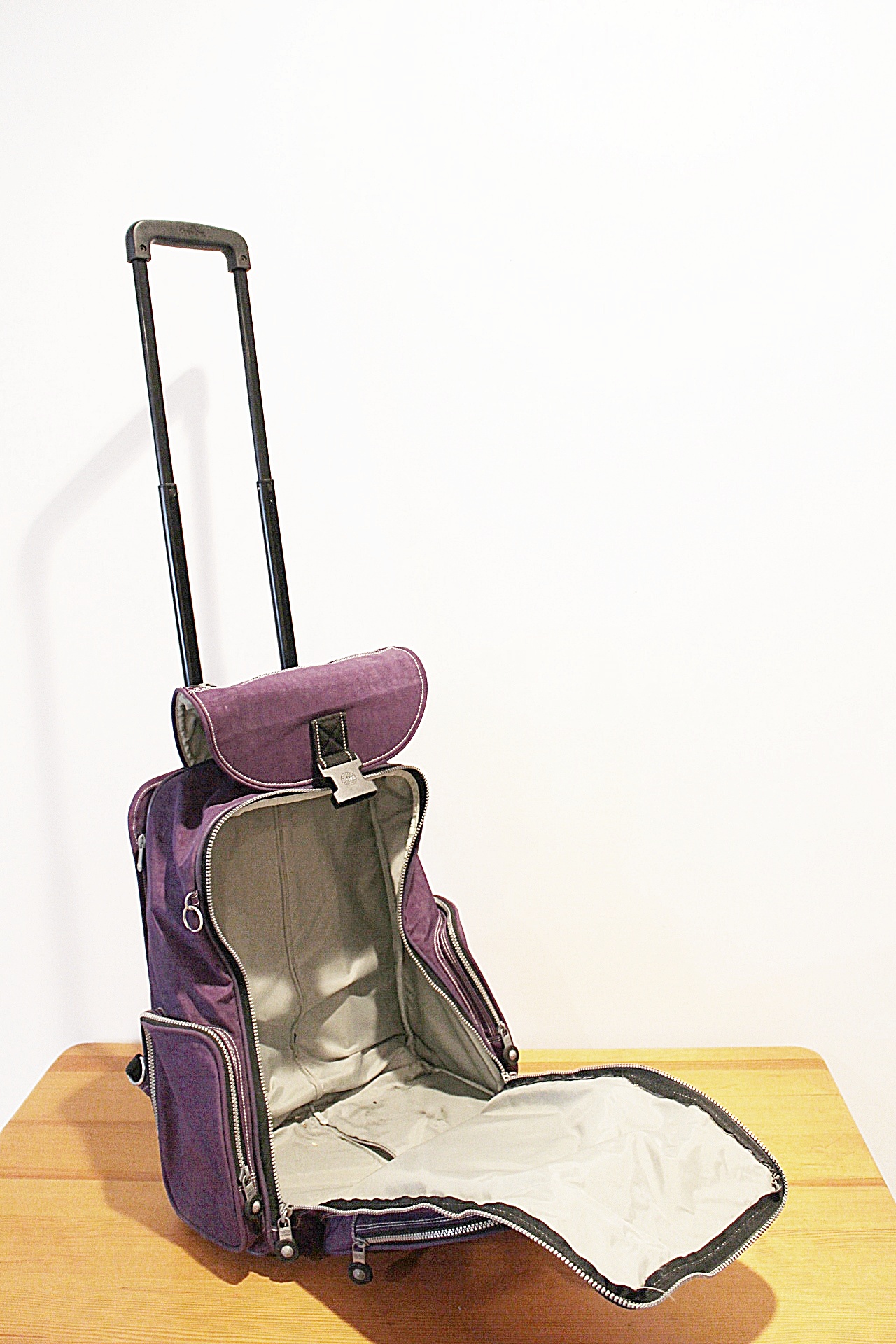 Kipling Purple Rolling Backpack | EBTH