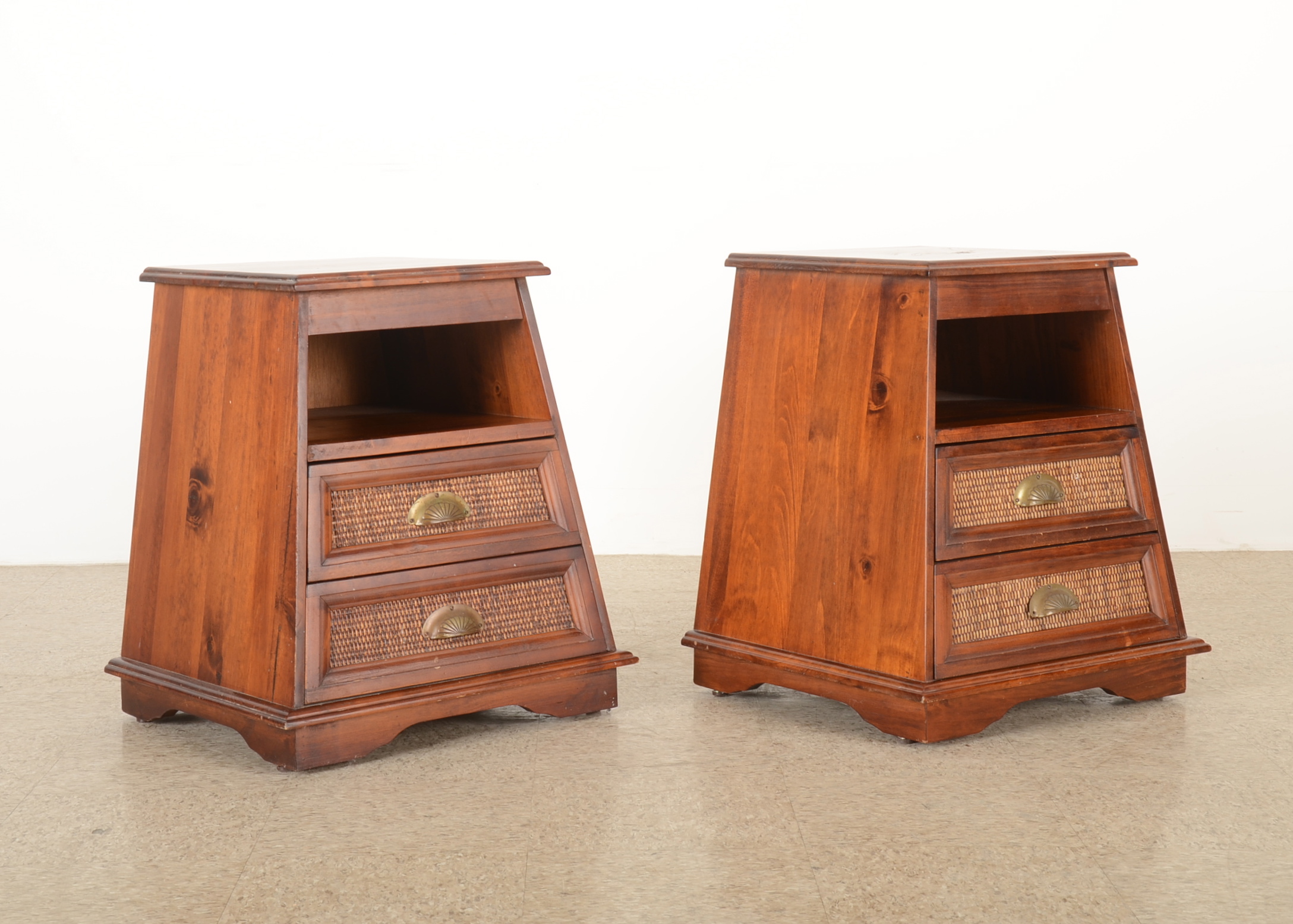 Pier One Pyramid Collection Set of Two Bedside Tables | EBTH