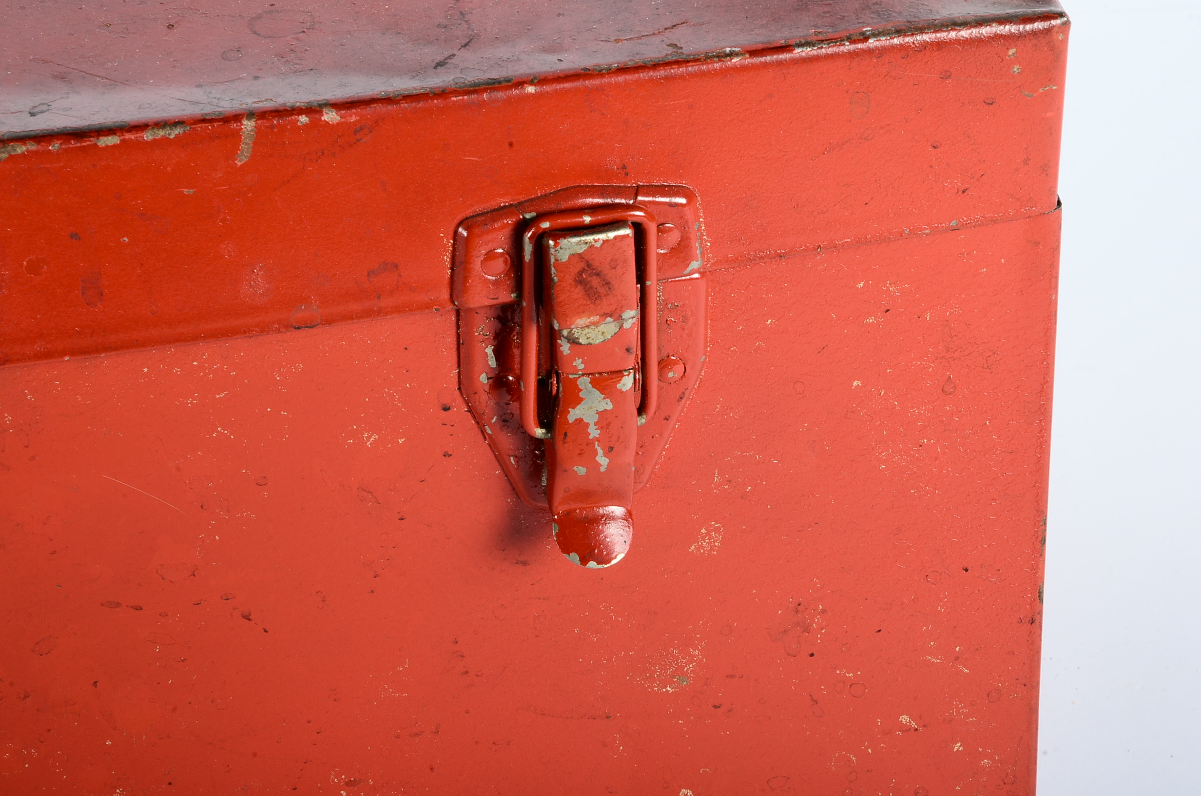 Pair of Vintage Red Metal Tool Boxes | EBTH