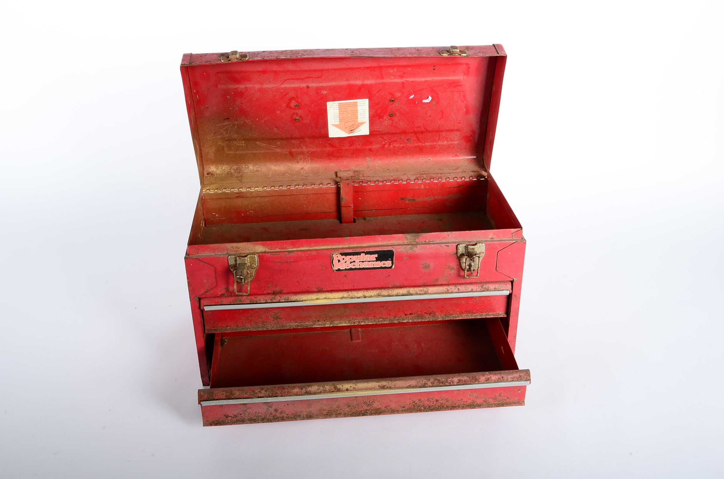 Pair of Vintage Red Metal Tool Boxes | EBTH
