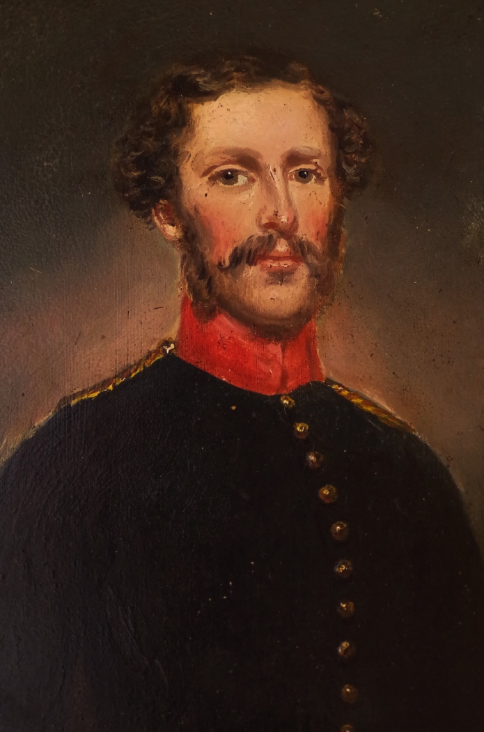 19th Century Military Portrait, Oil Painting on Board | EBTH