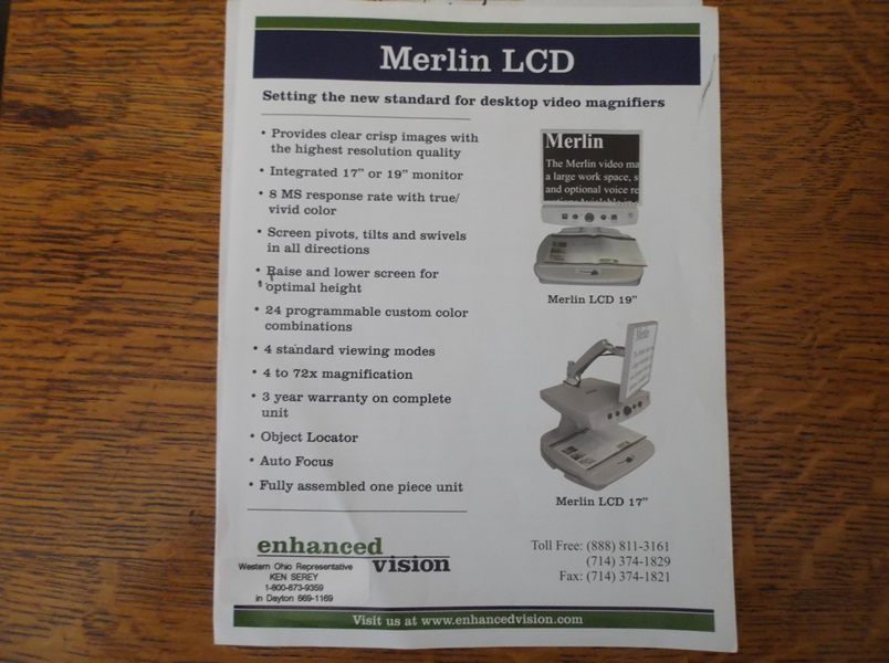 Enhanced Vision Merlin LCD Video Magnifier | EBTH