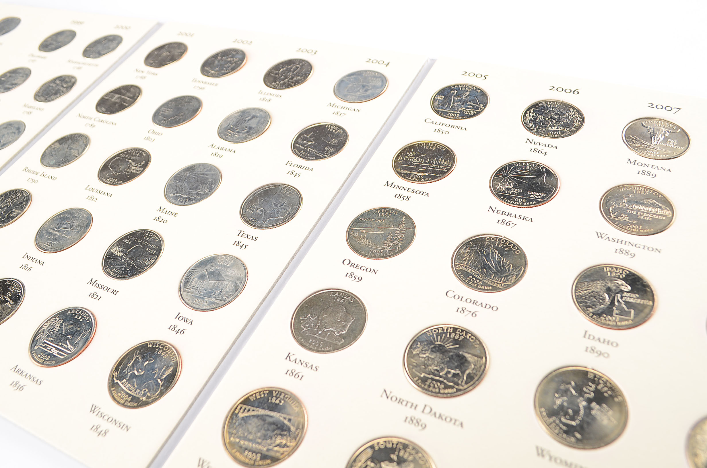 Fifty State Commemorative quarters (1999-2008) Quarter Dollar ...