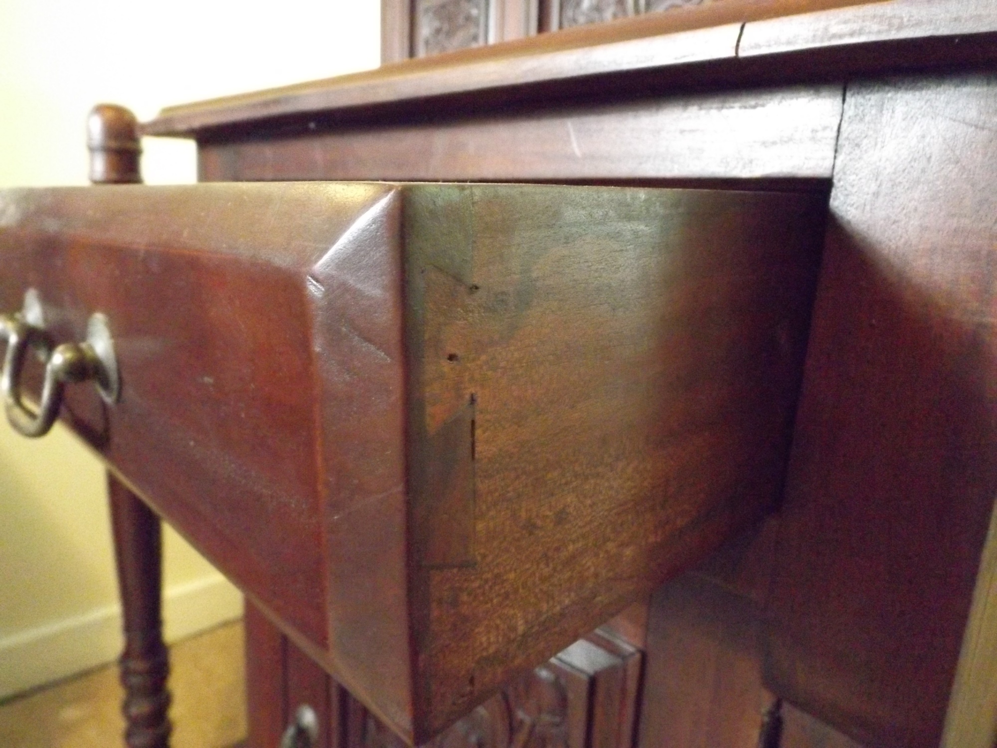 Wonderful Floral-Carved Dark Cherry Hall Tree | EBTH