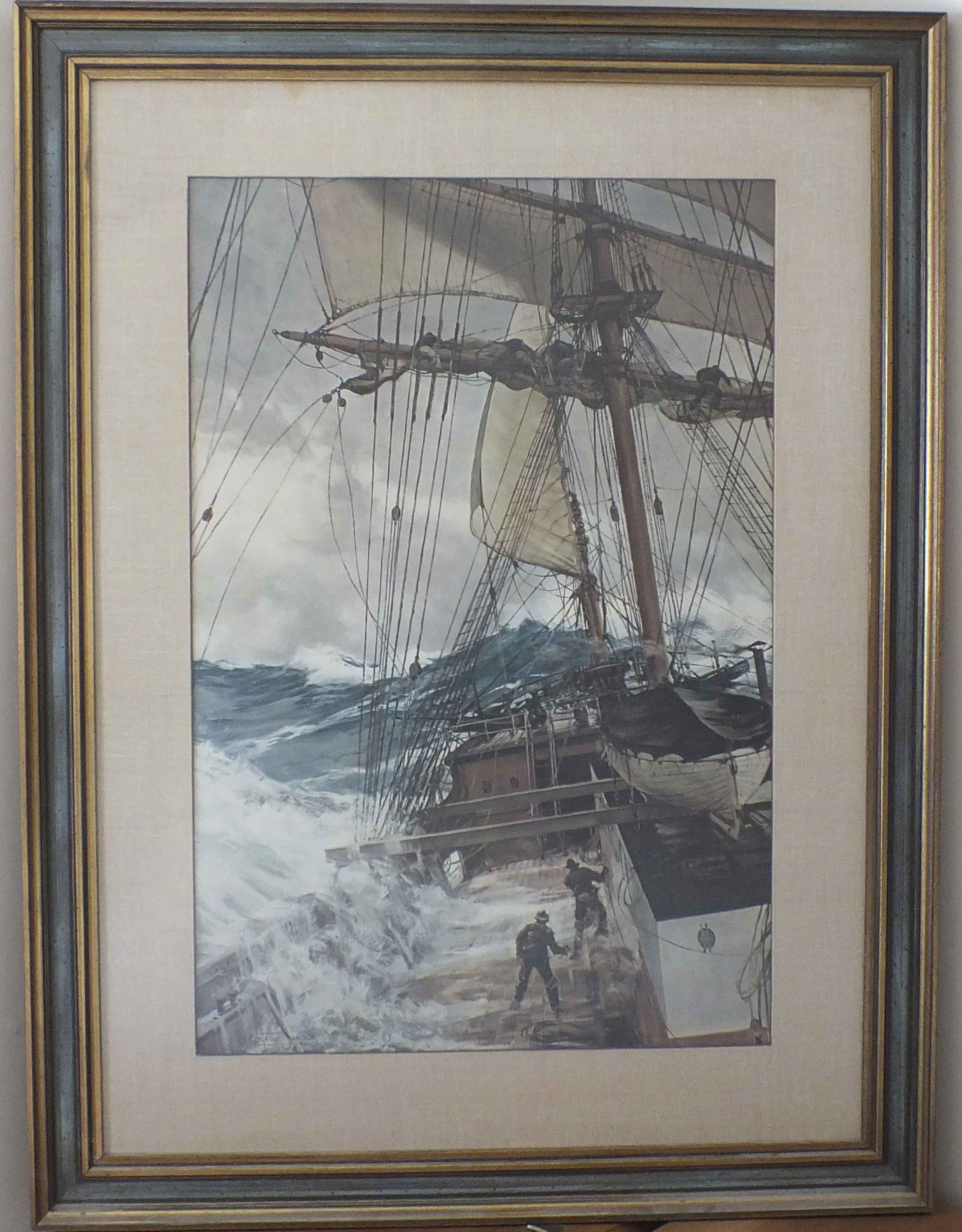 Montague Dawson "Rising Wind" Print | EBTH