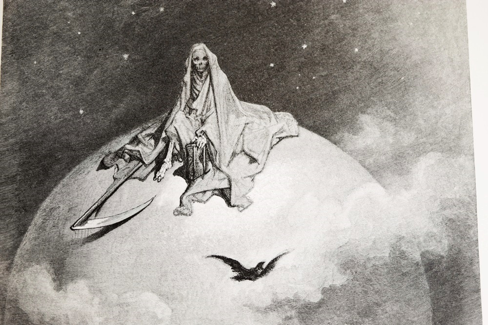 A First Edition "The Raven" by Poe, Illustrated by Gustave Dore, 1884 ...