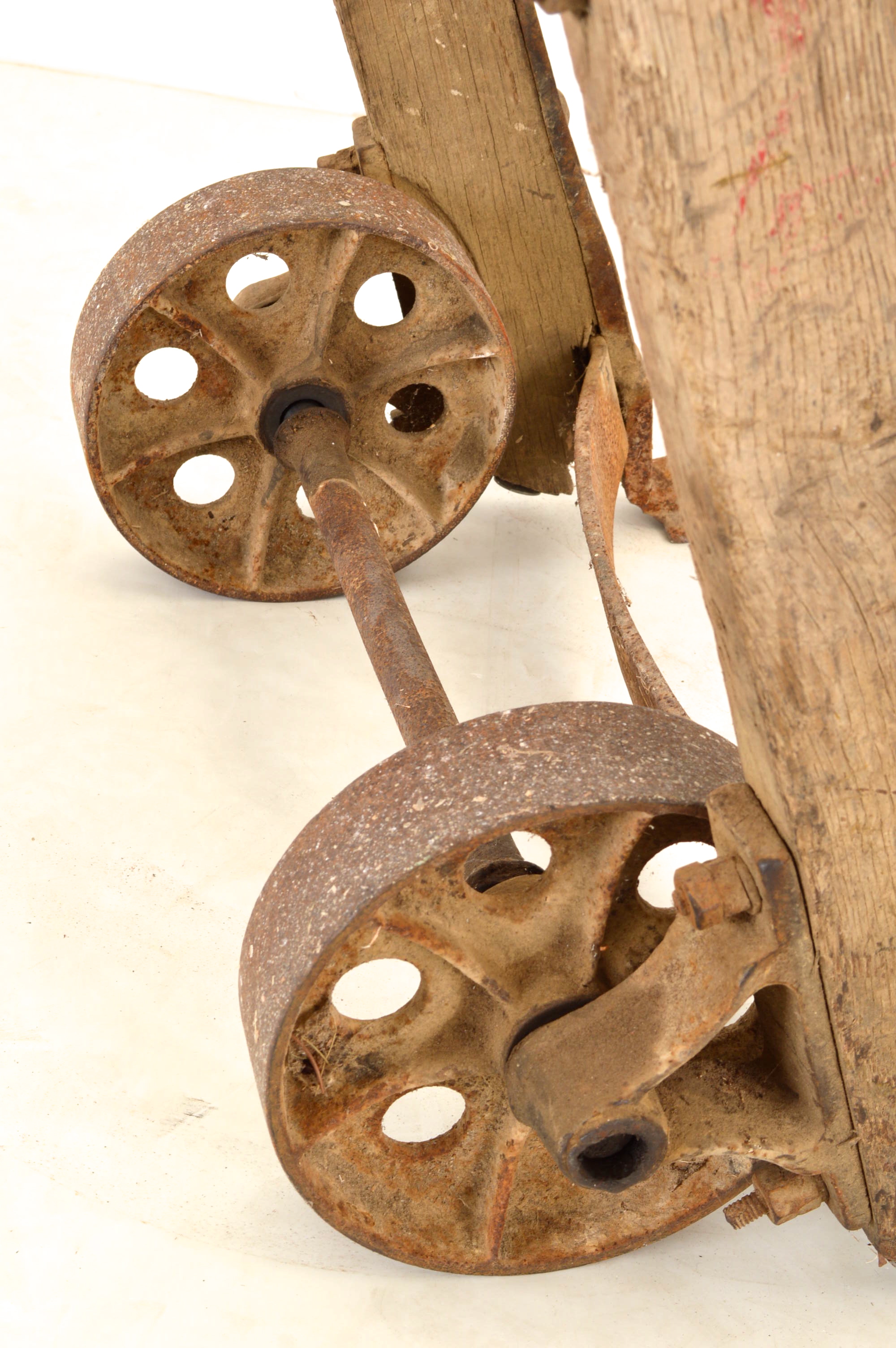 Antique Wood Barrel Dolly | EBTH
