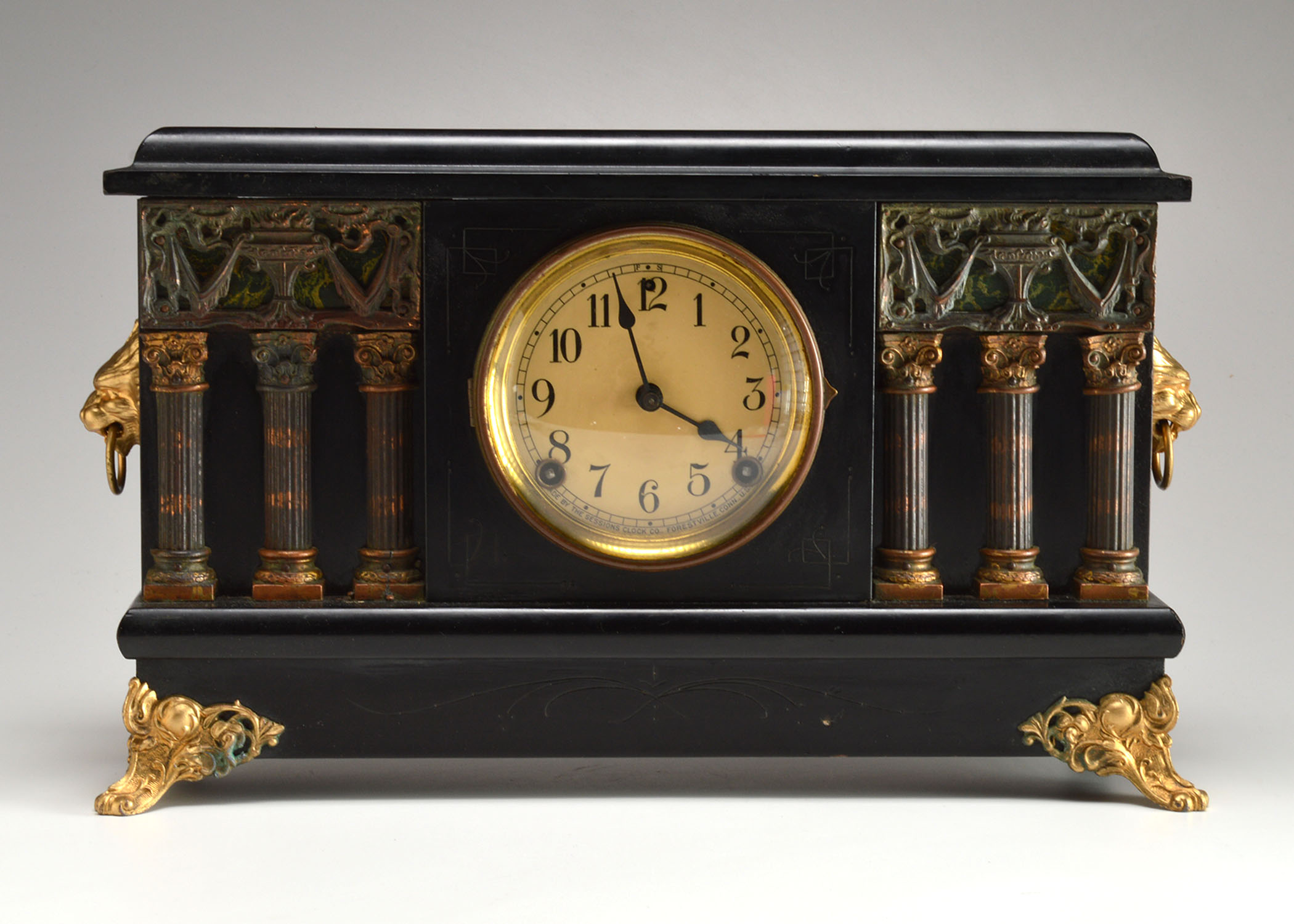 The Sessions Clock Company Black Mantle Clock | EBTH