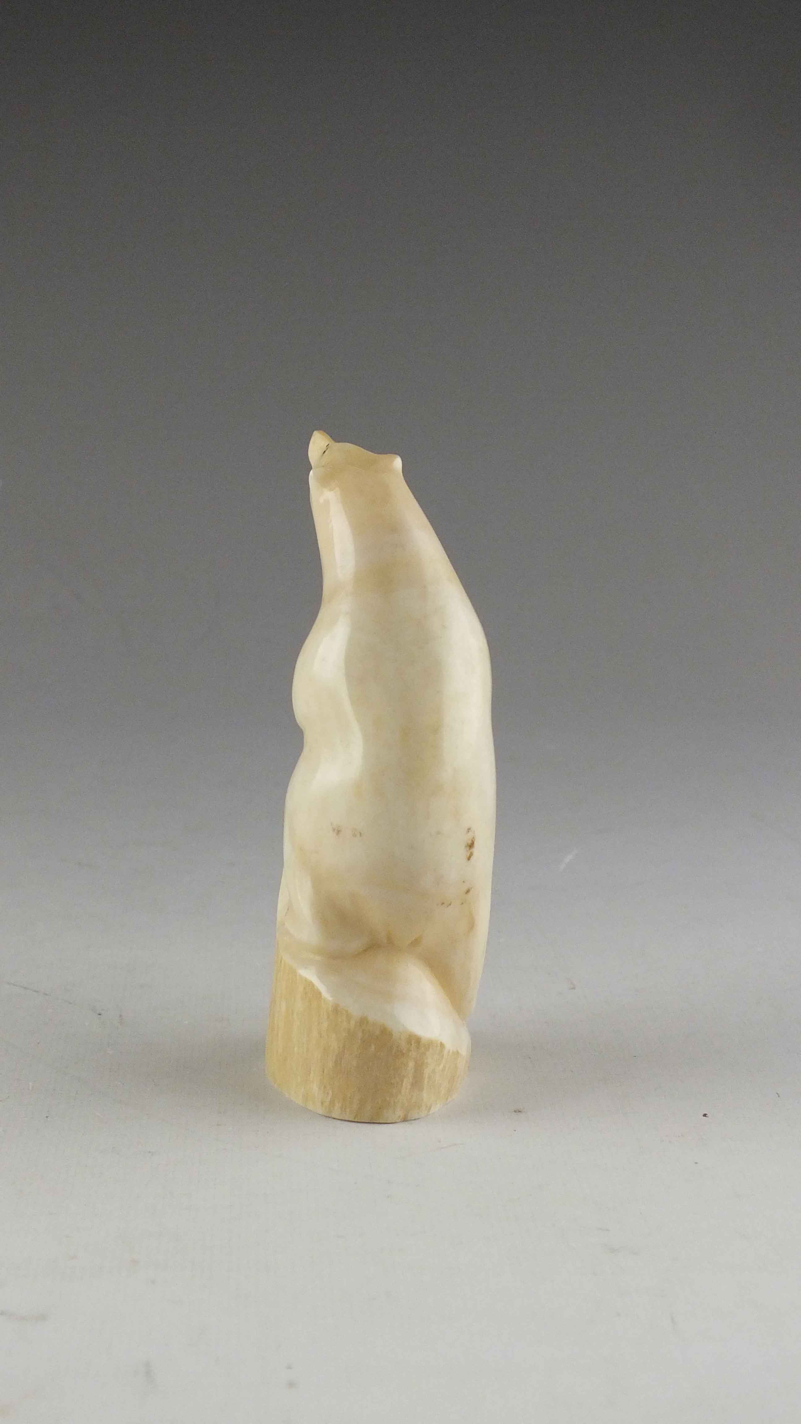 Carved Walrus Tusk Figural Polar Bear | EBTH