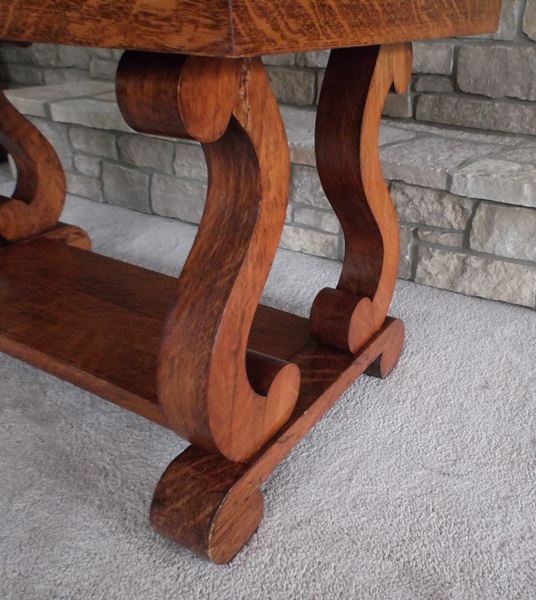 Empire Style Oak Library Table | EBTH