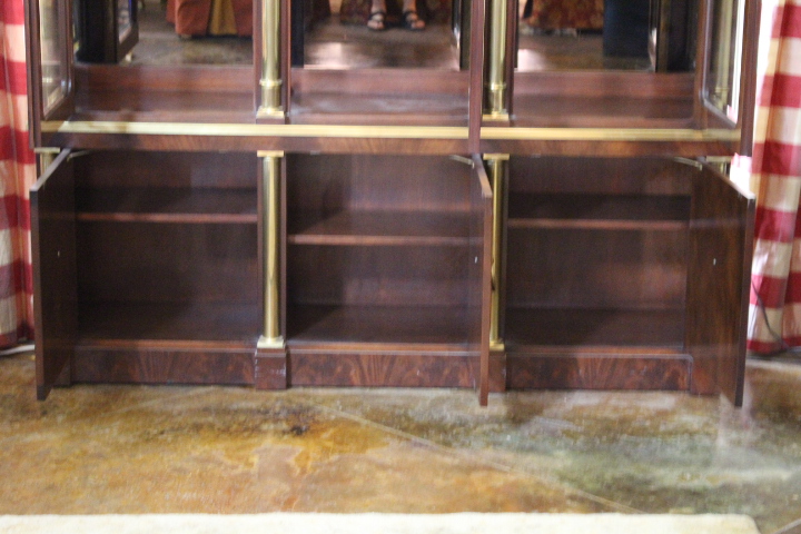 Baker Mastercraft Flame Mahogany China Hutch Cabinet | EBTH