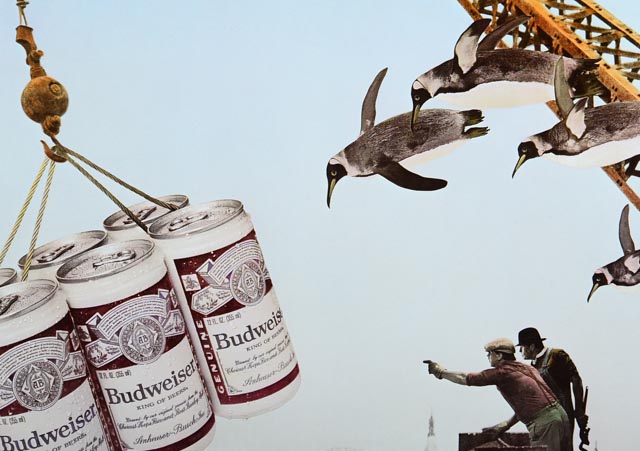 Autographed Pair of Budweiser Collage Posters | EBTH