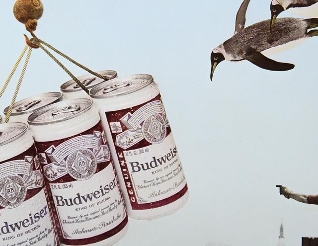 Autographed Pair of Budweiser Collage Posters | EBTH