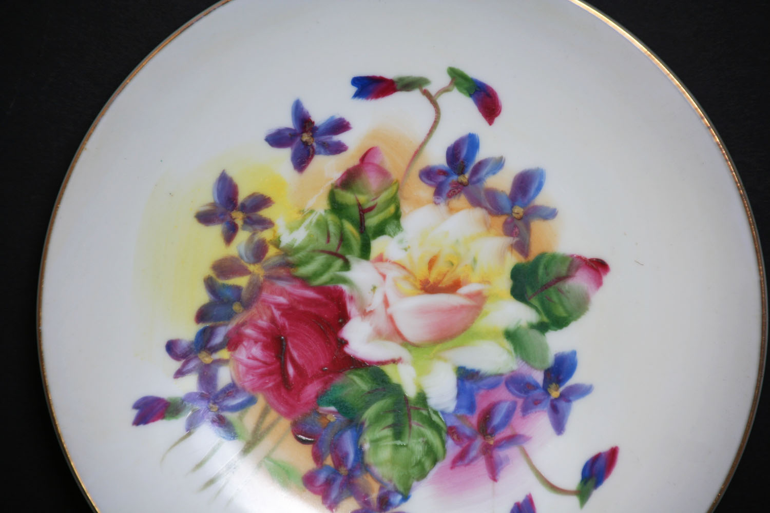 Set of Four Hand-Painted Lefton China Decorative Plates | EBTH
