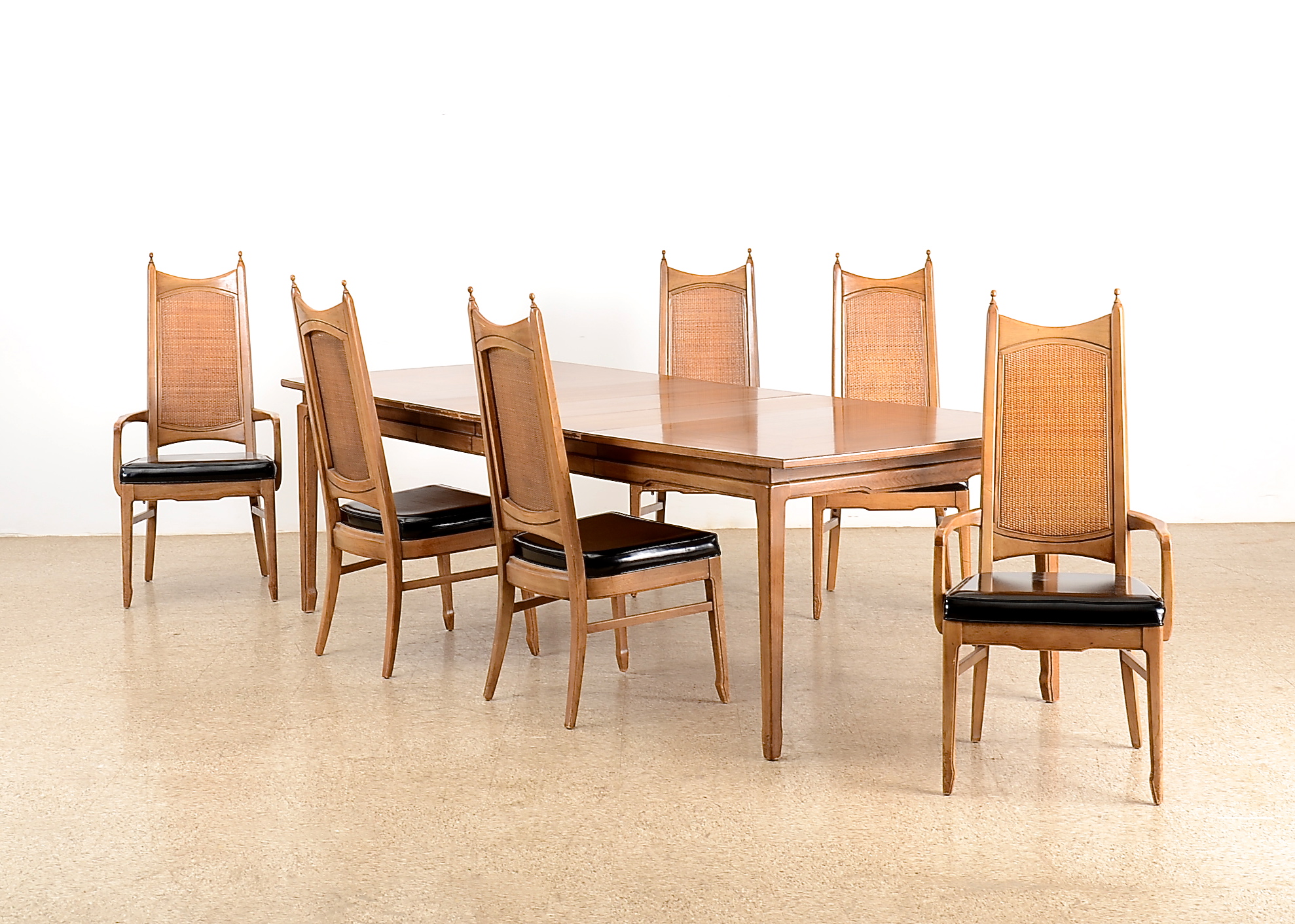 1970s Dining Room Table and Six Chairs | EBTH