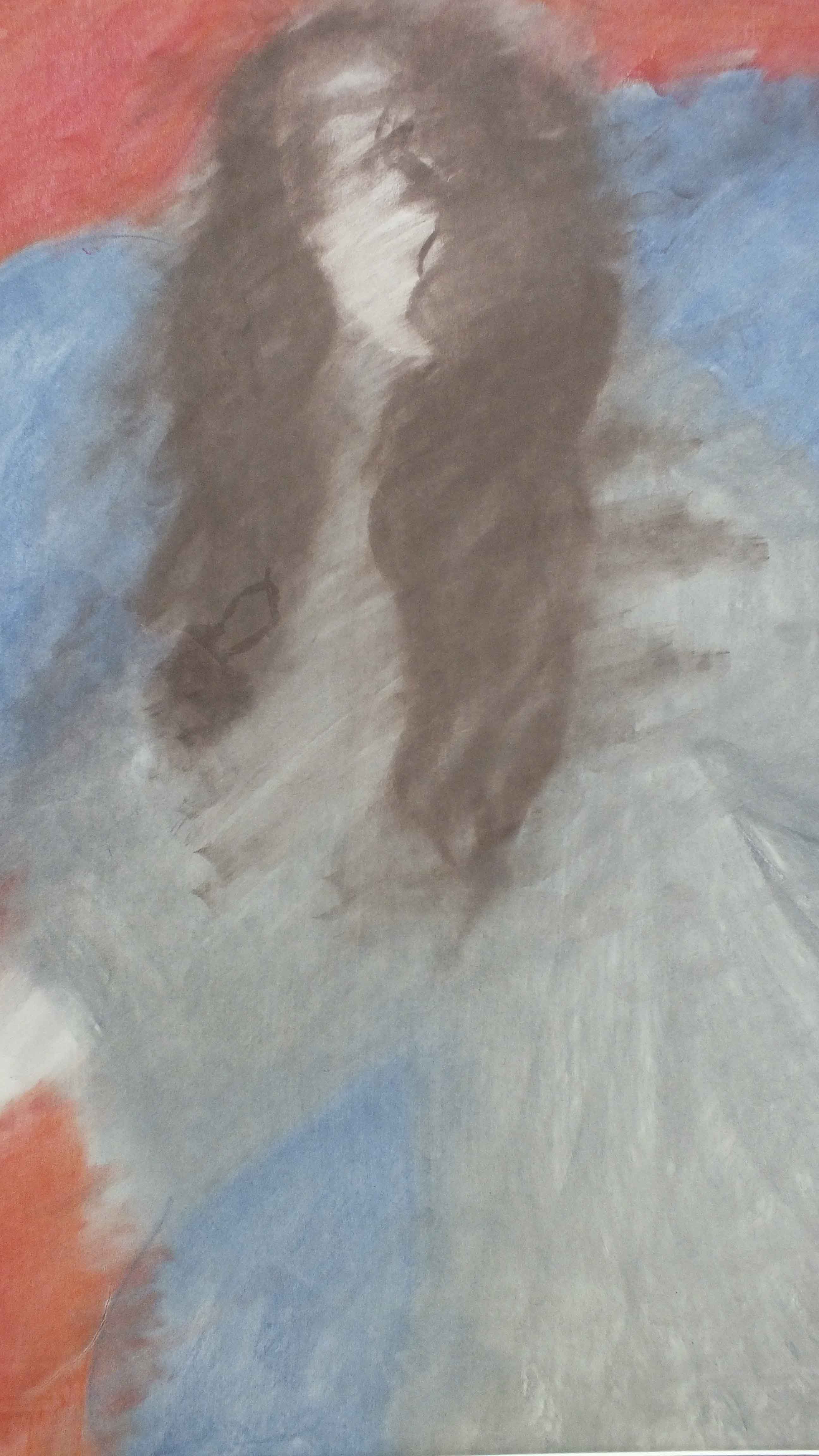 Original Pastel Angel Drawing Signed by Artist | EBTH