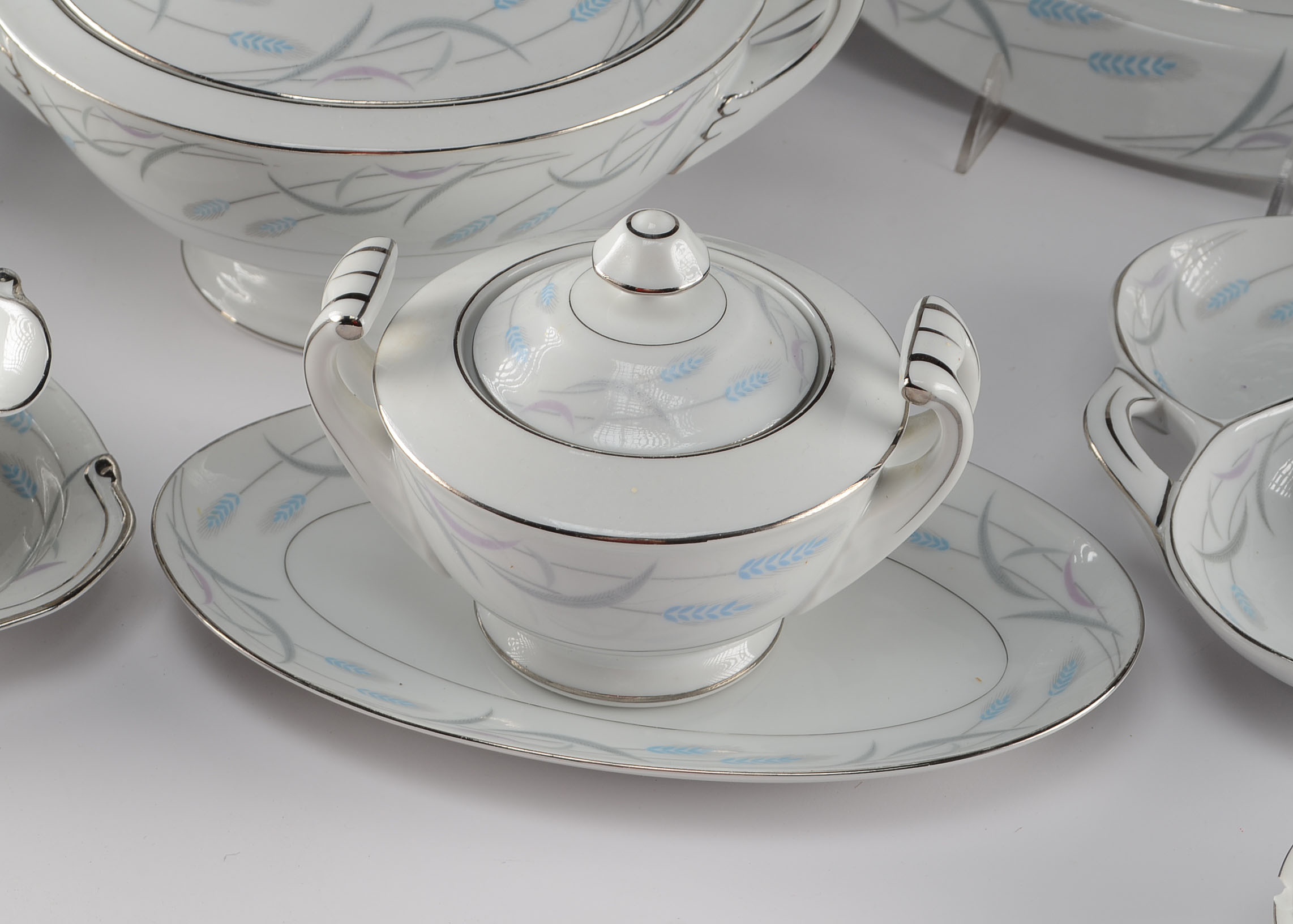 Valmont China Ten Piece Serving Dishes in "Royal Wheat" pattern | EBTH