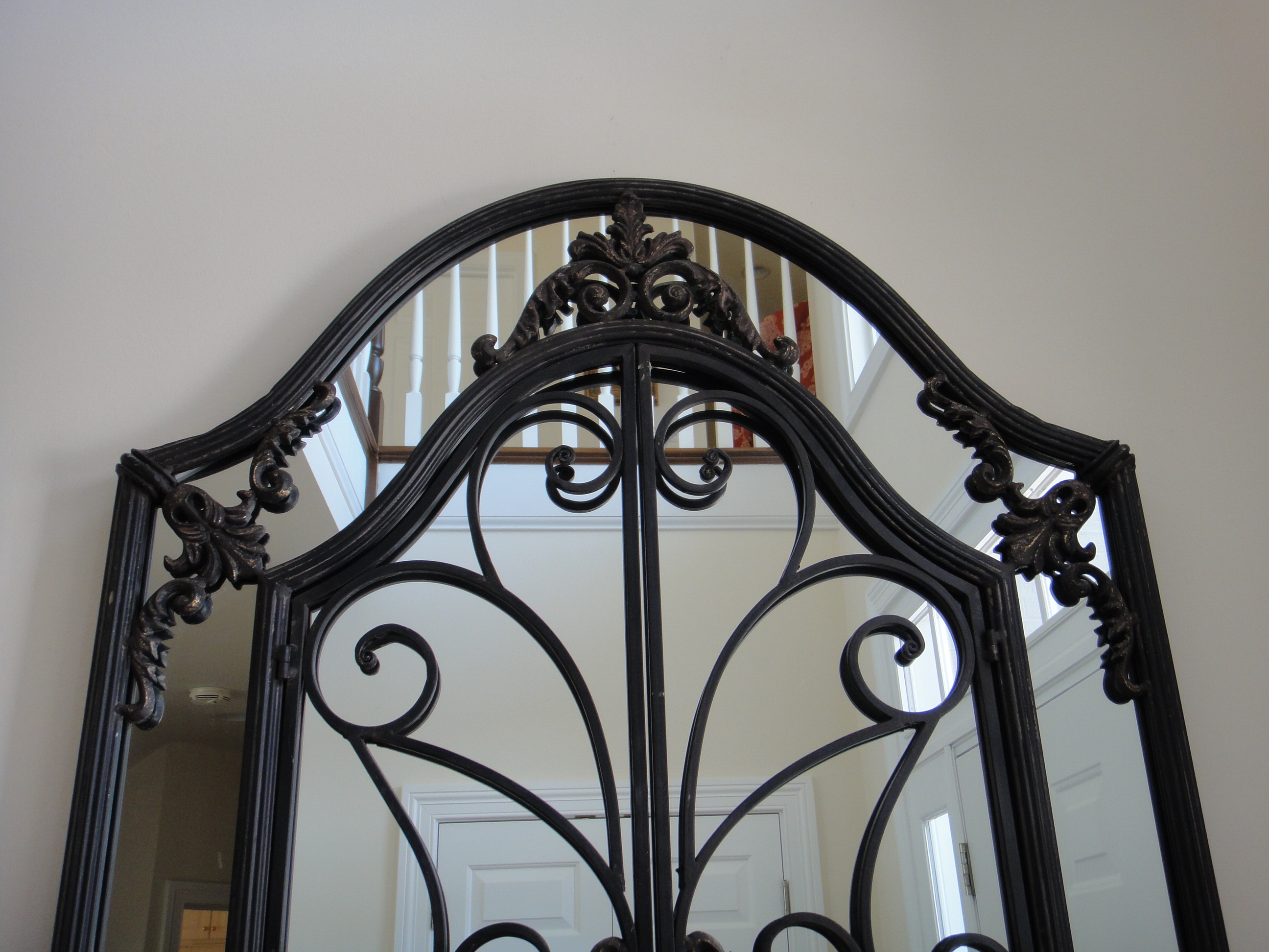 Gorgeous Wrought Iron Foyer Mirror and Console Table | EBTH