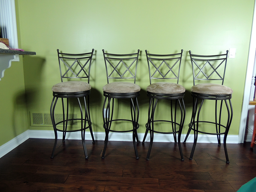 Wrought Iron Upholstered Bar Stools | EBTH